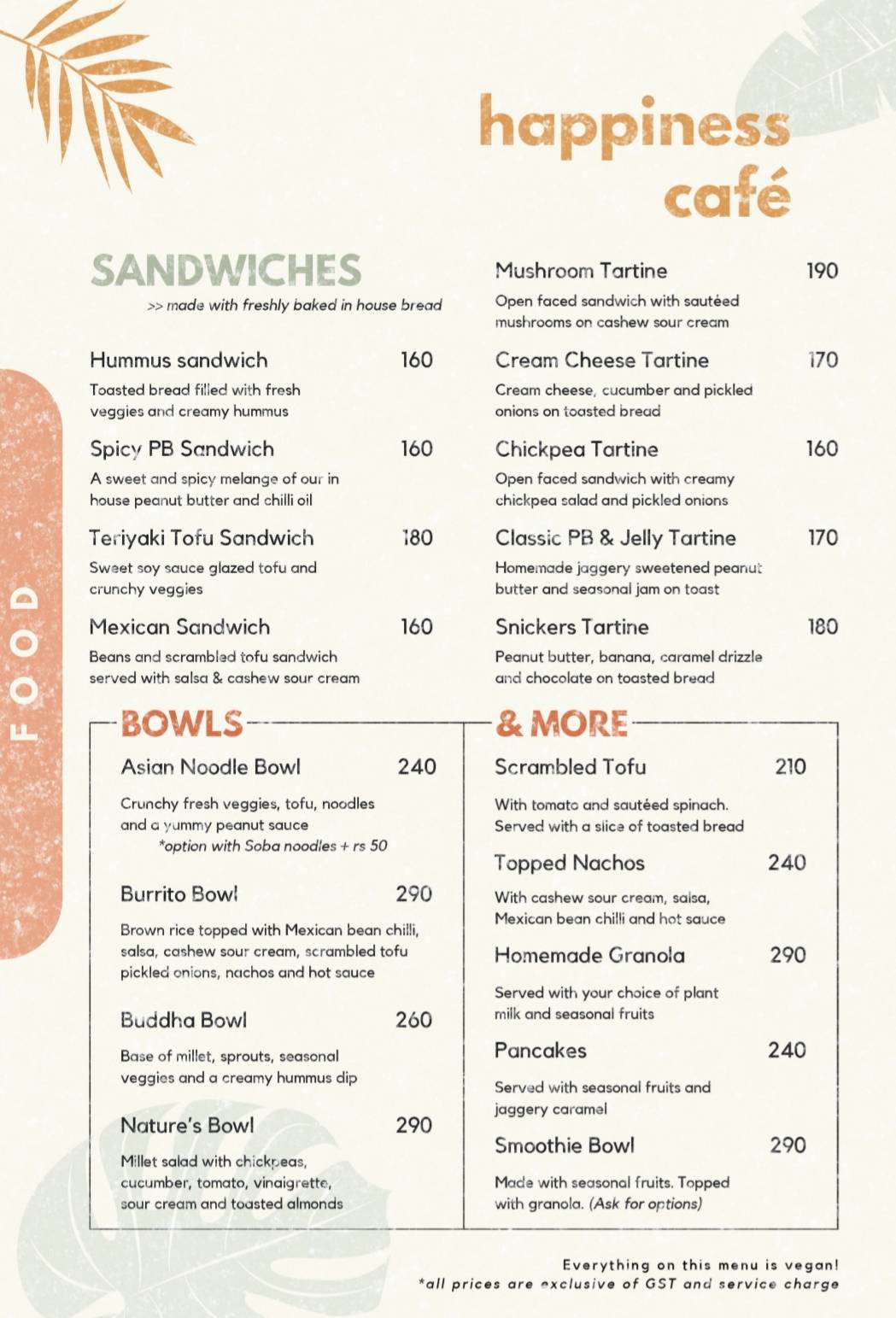 Menu at Happiness Cafe, Greater Noida