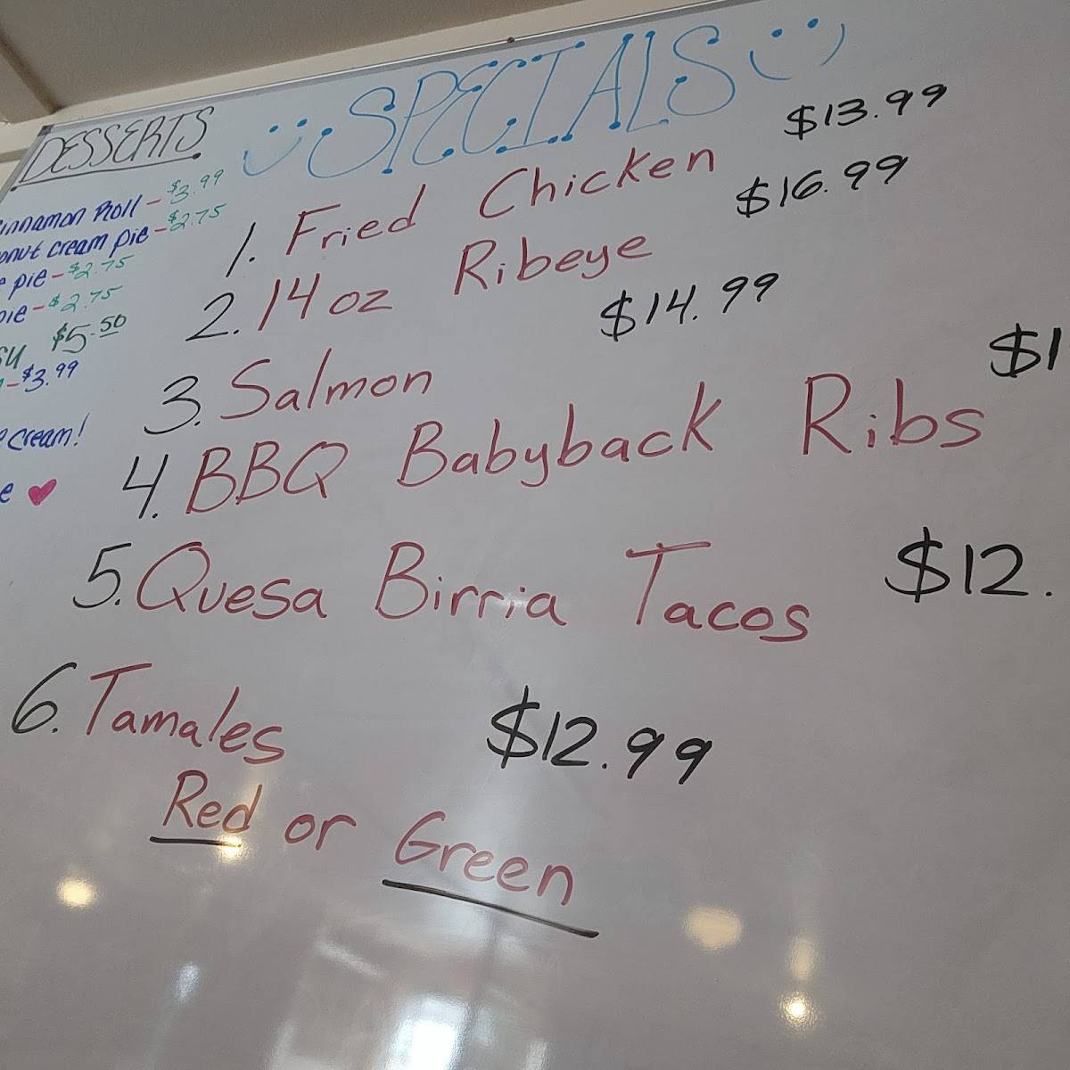 Menu at Haro Brothers Restaurant, Ava