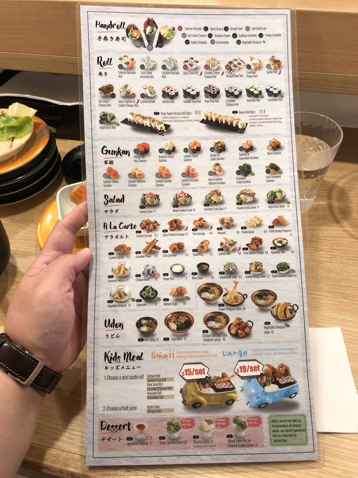 Menu at Hashi Sushi Rhodes restaurant, Rhodes