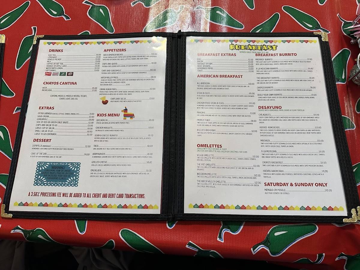 Menu at Pepper Pot restaurant, Hatch