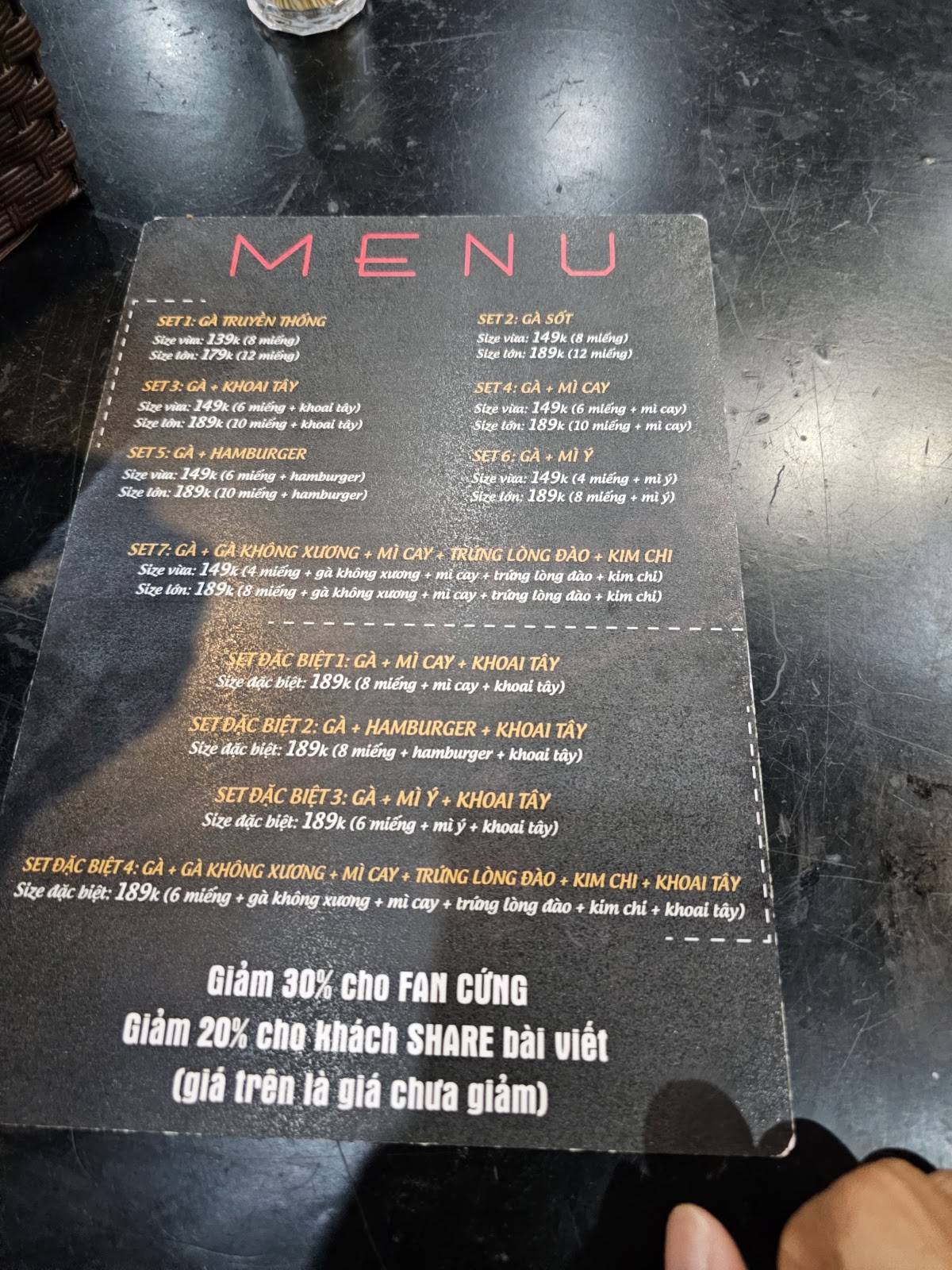 Menu at Hawa's Food Đà Nẵng restaurant, Da Nang