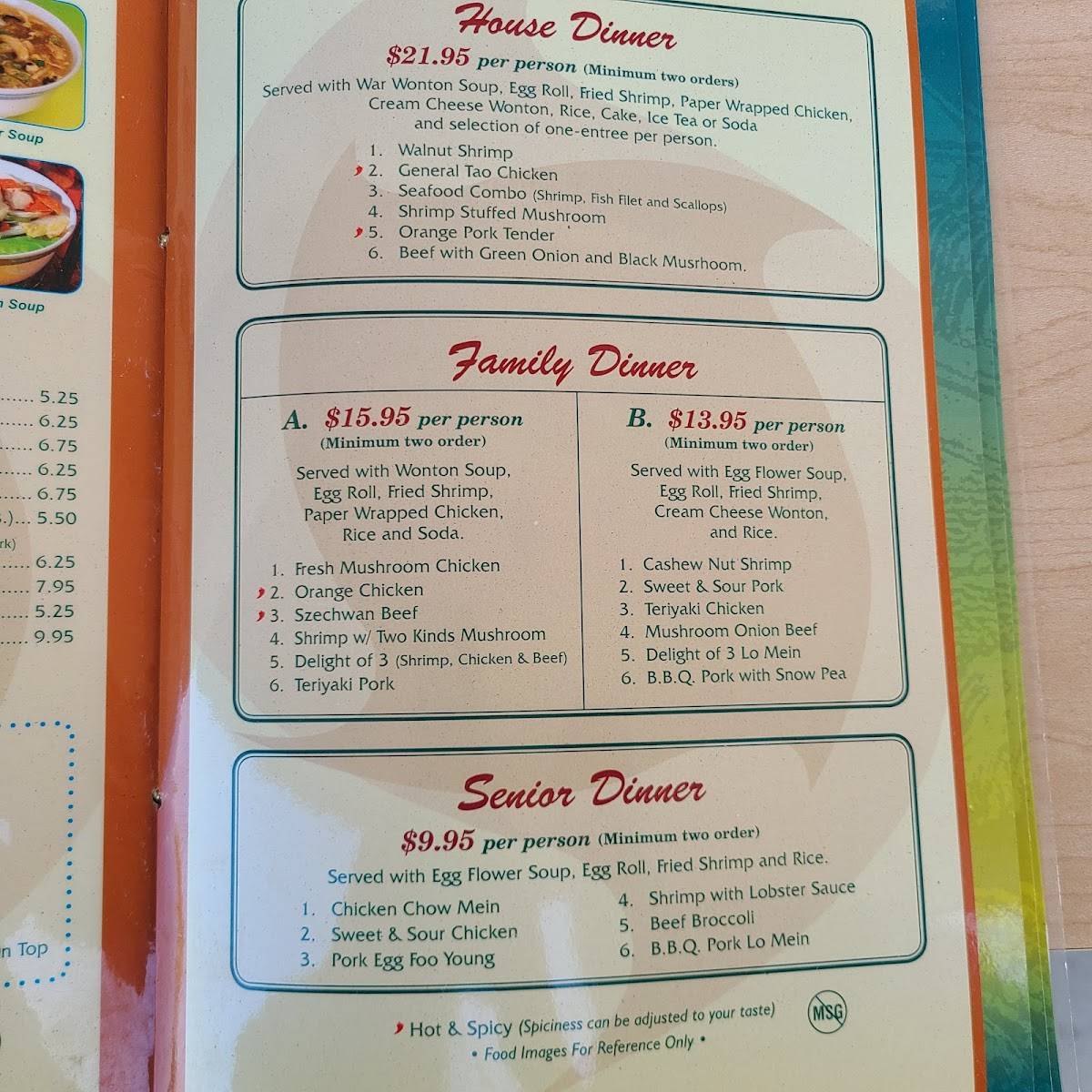 Menu at Everest Golden Moon Restaurant, Hemet