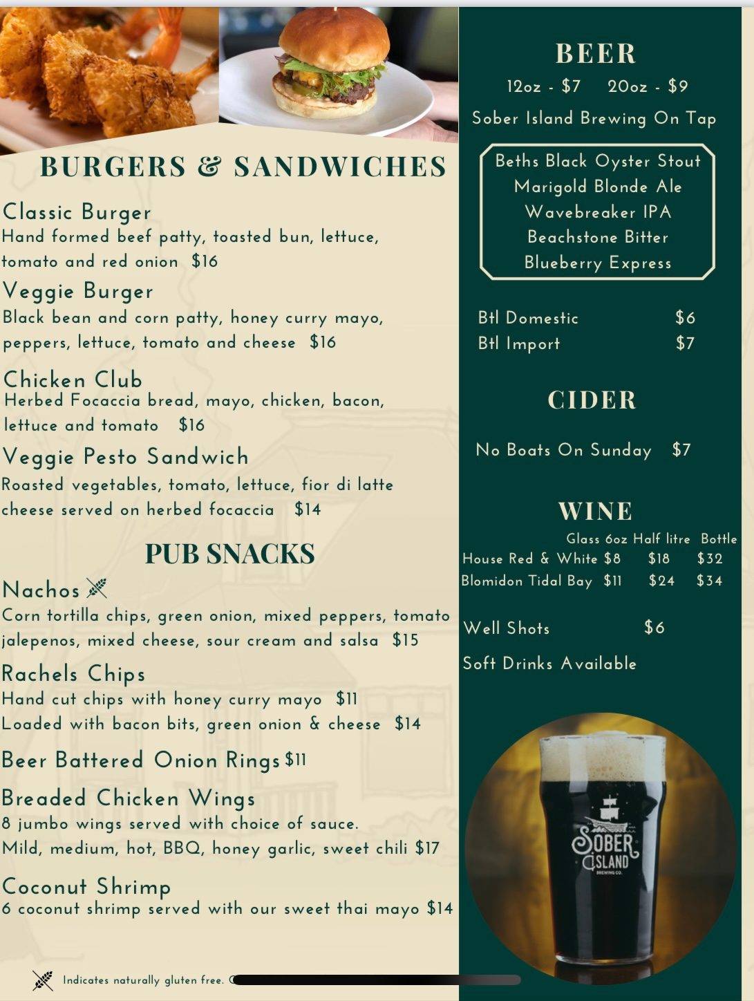 Menu at Henley House Pub And Restaurant, Sheet Harbour