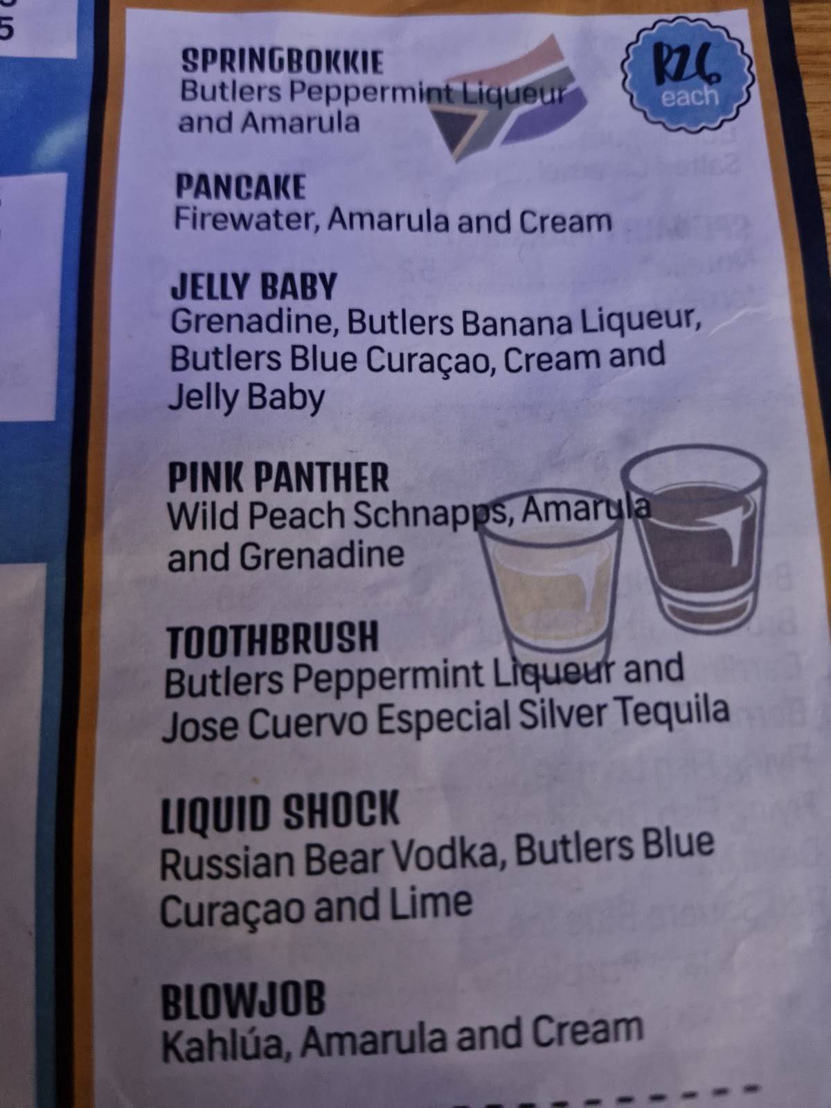 Menu at Hennie's Centurion Restaurant, Centurion