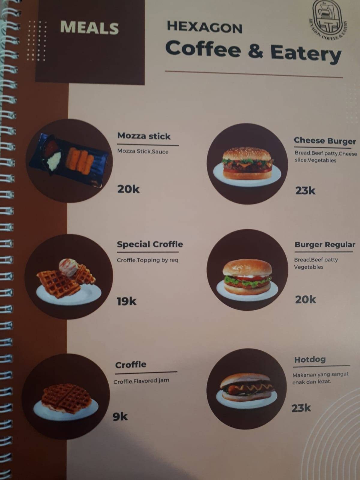 Menu at Hexagon Gelato & Coffee cafe, Sariharjo, Kampus Terpadu UII