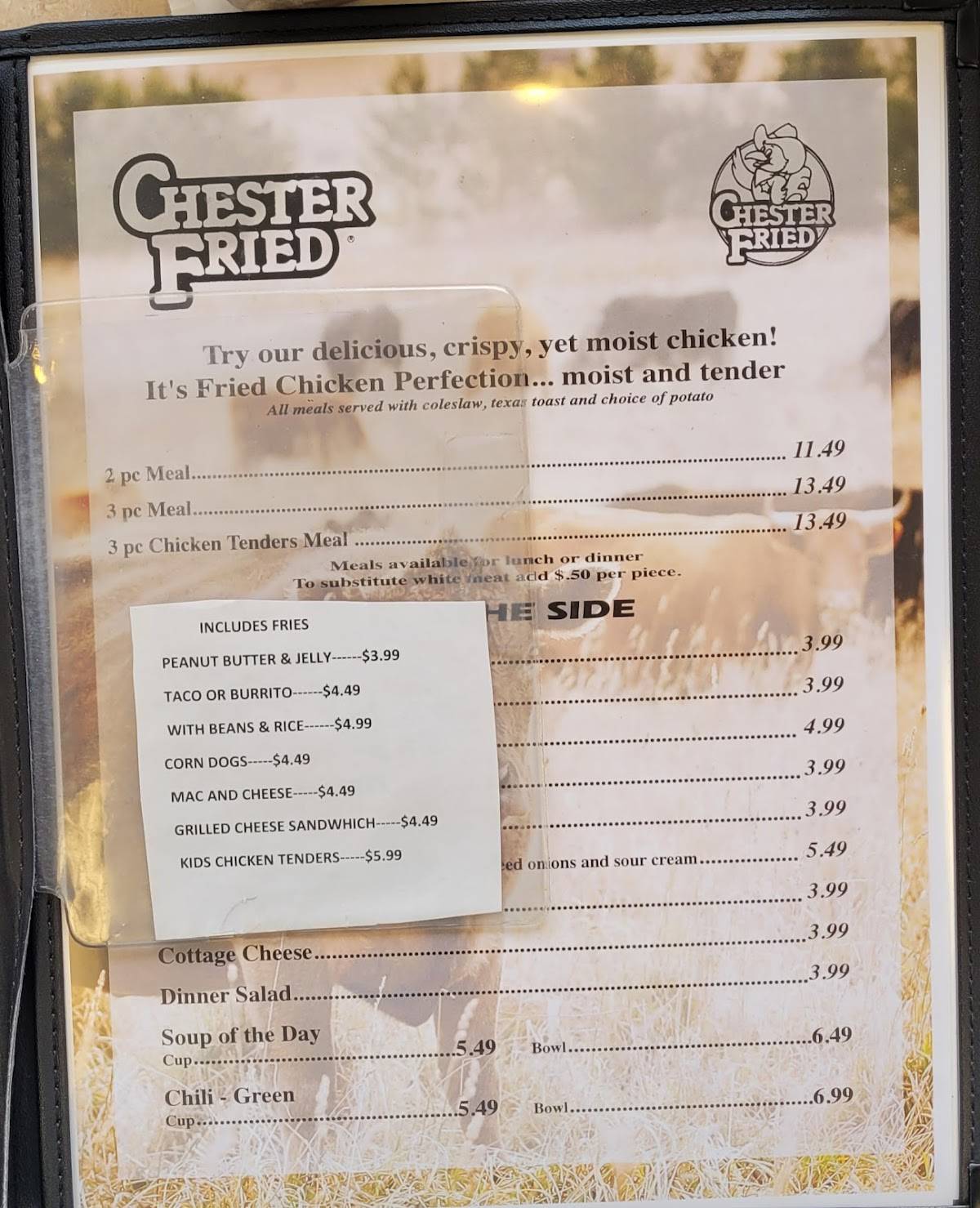 Menu at Hickory House BBQ, Lamar
