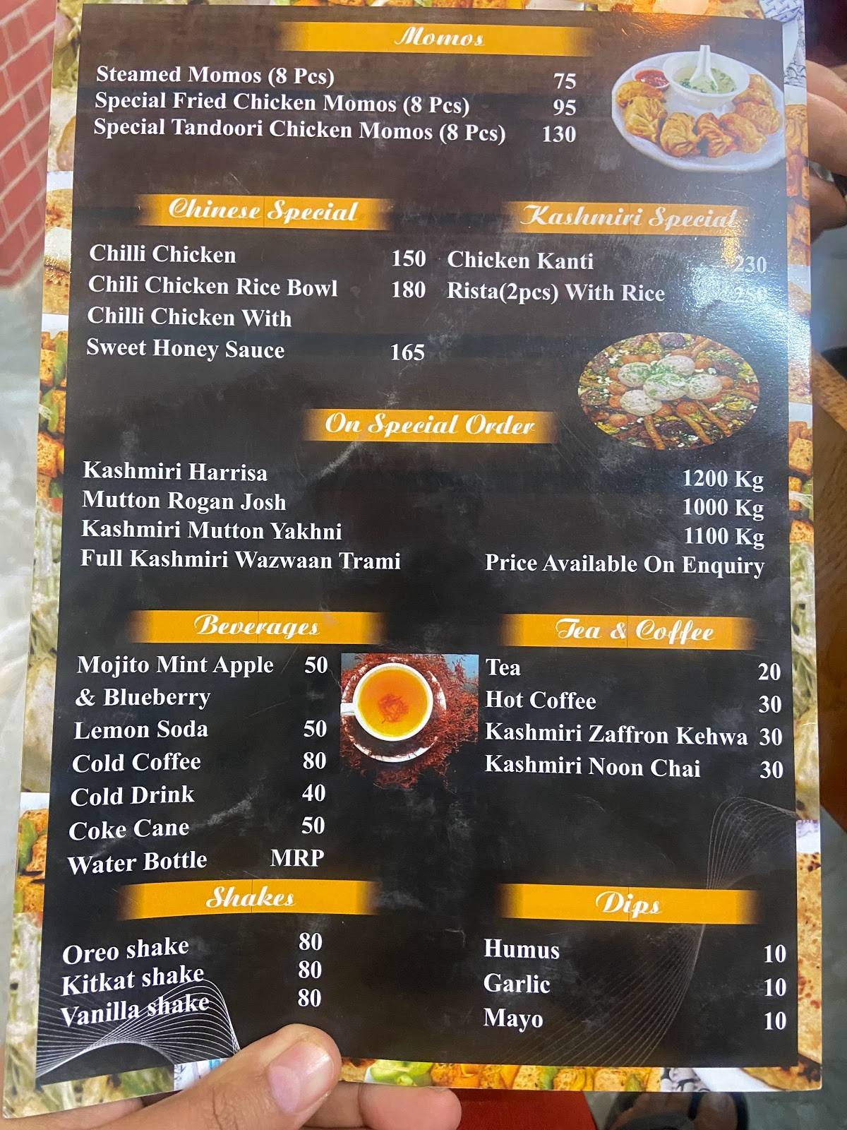 Menu at HideOut Cafe n Grill Kashmiri Wazwan restaurant, New Delhi, 337 ...