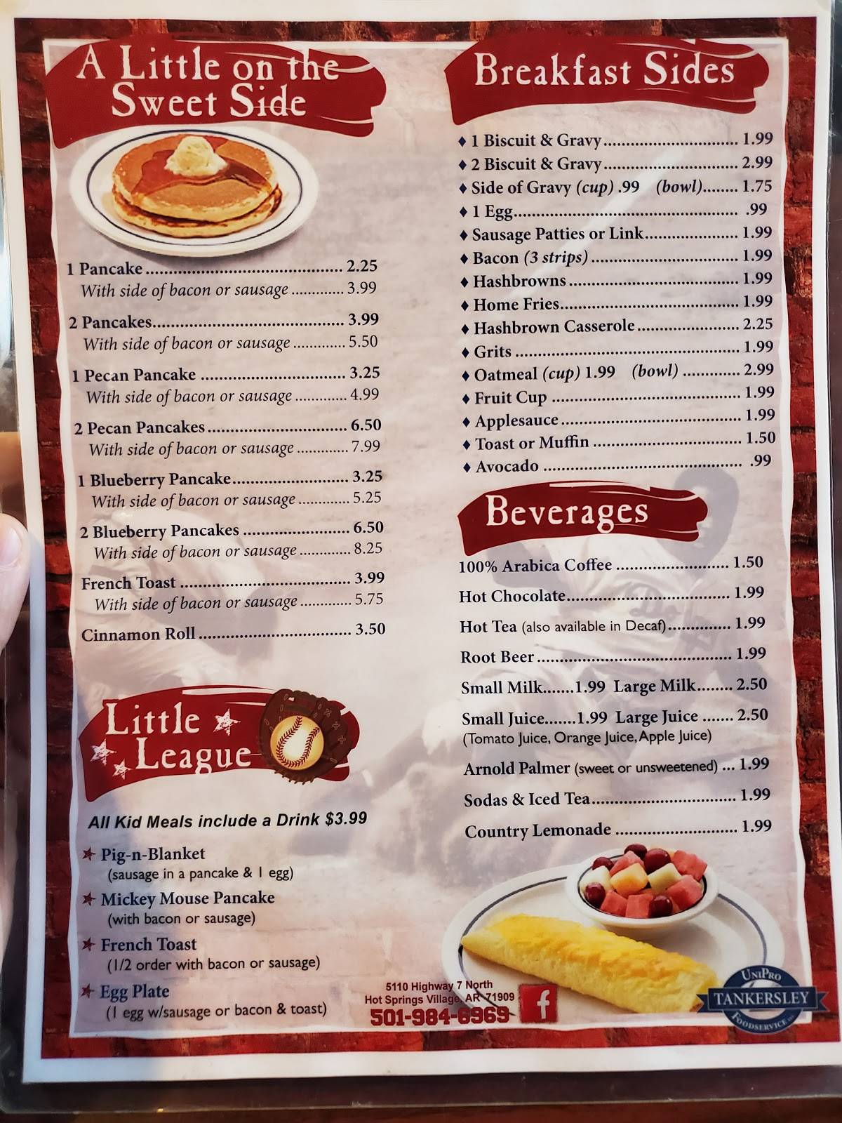 Menu at Home Plate Cafe & Bakery, Hot Springs Village
