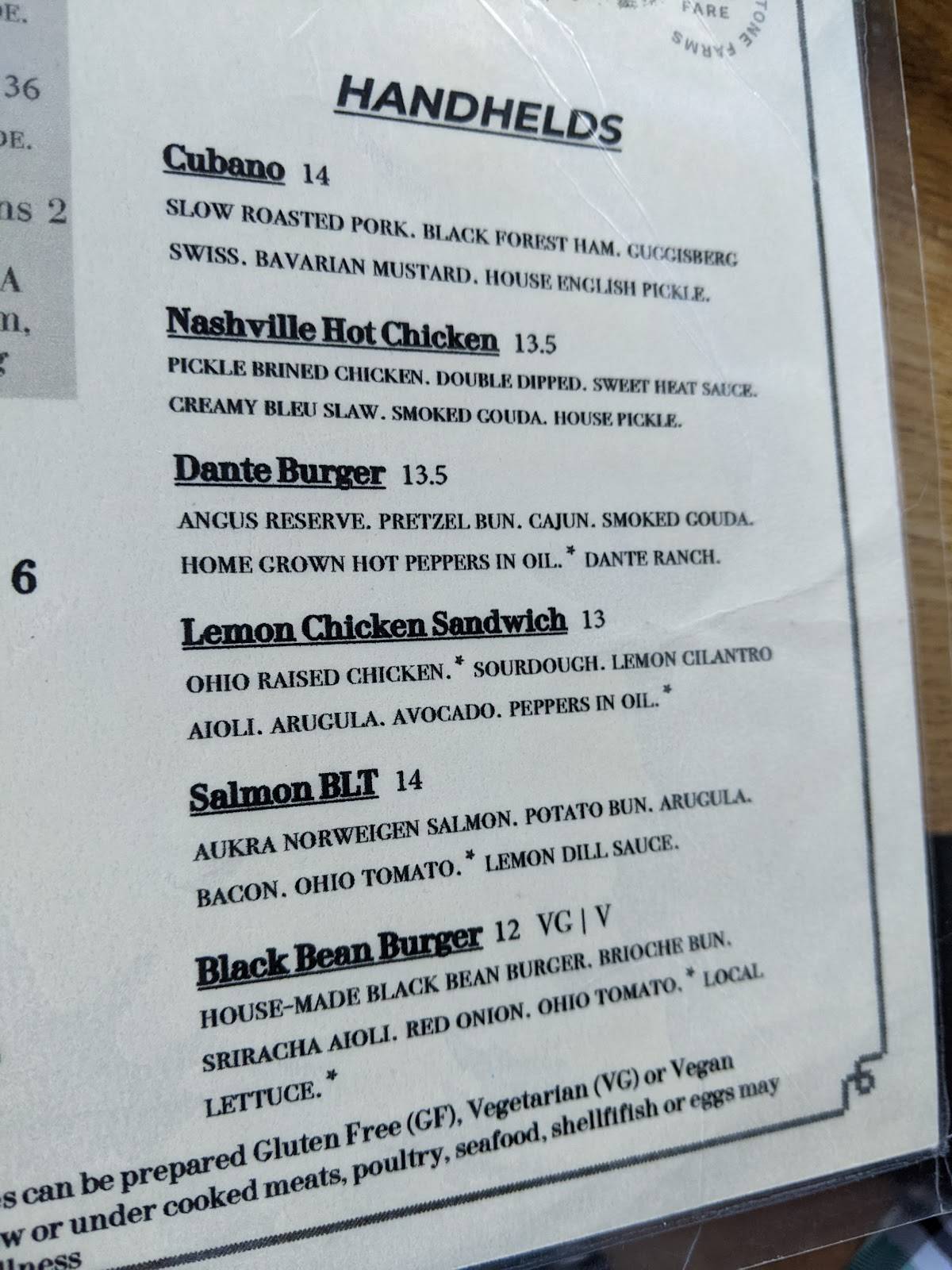 Menu at Homestead Kitchen & Cocktails pub & bar, Columbiana, 163 Town ...