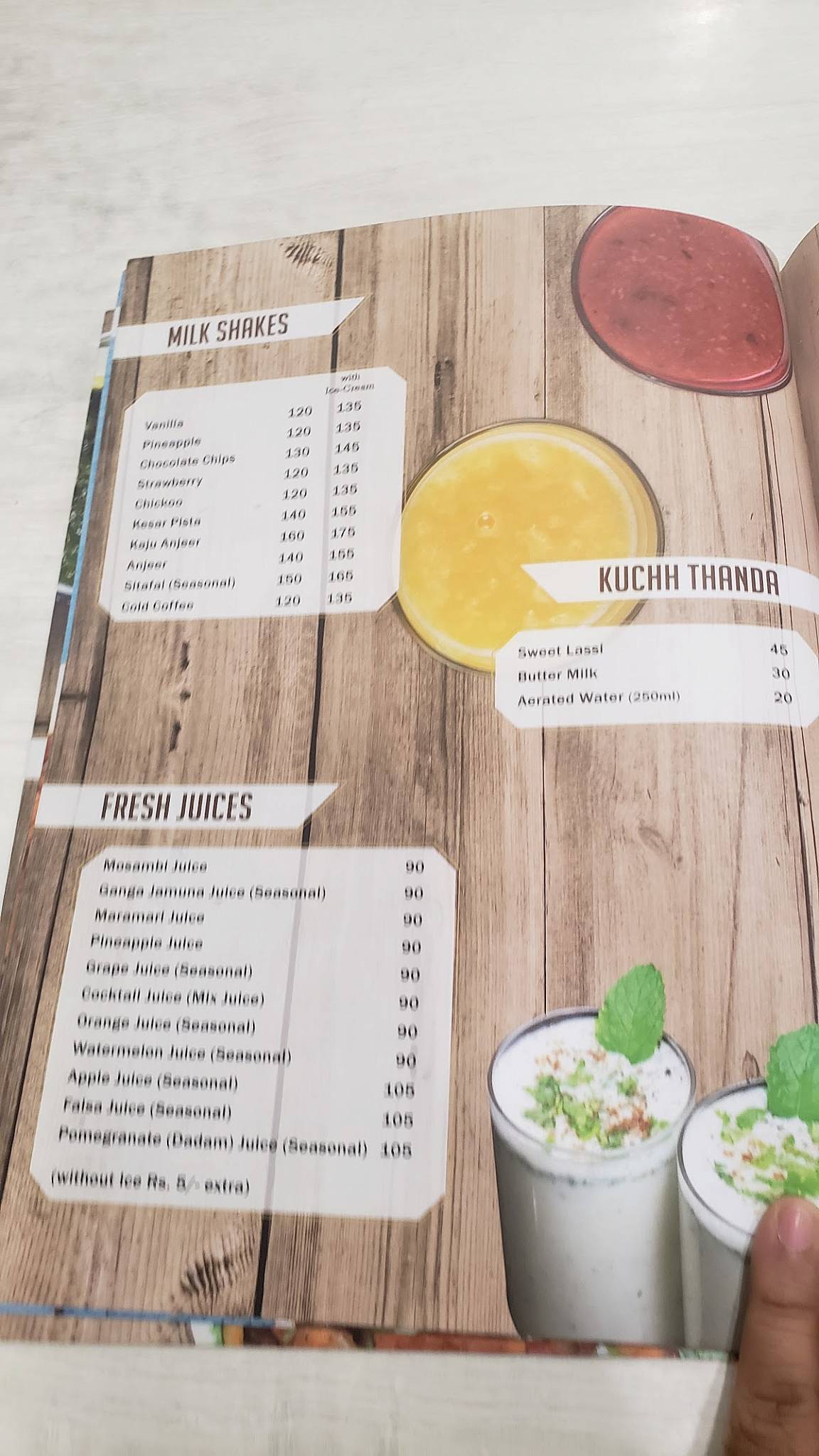 Menu at Honest, Ahmedabad, White House Panchvati Circle