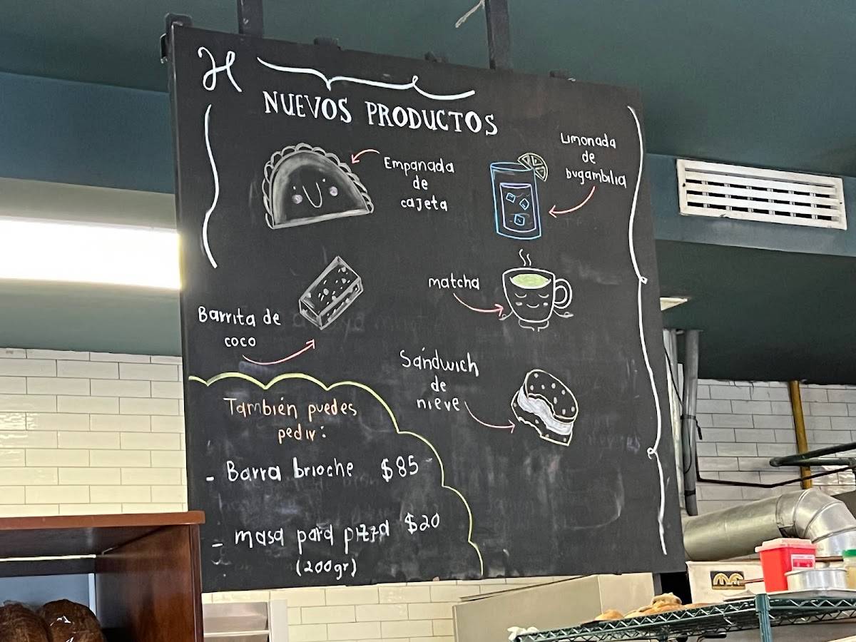 Carta de Honoré Panadería, Hermosillo