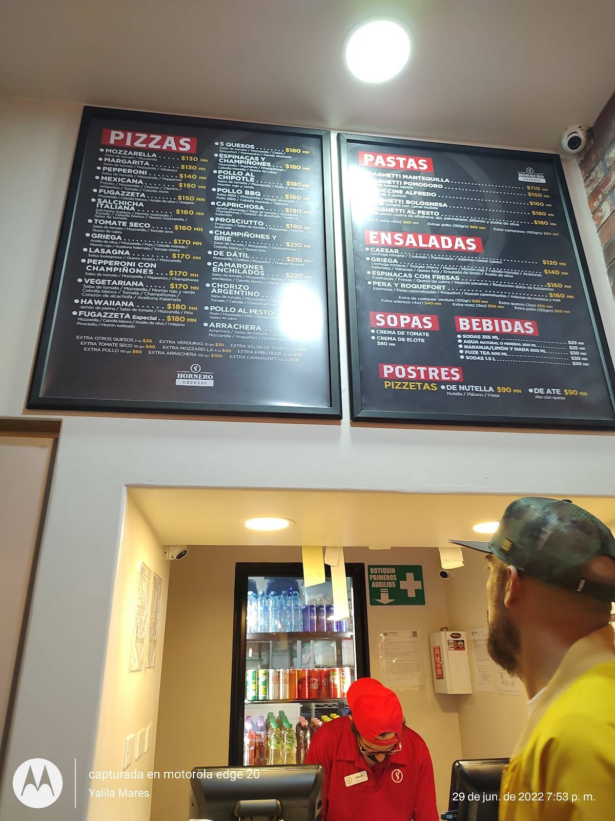 Carta de pizzería Hornero Express - Otay, Tijuana