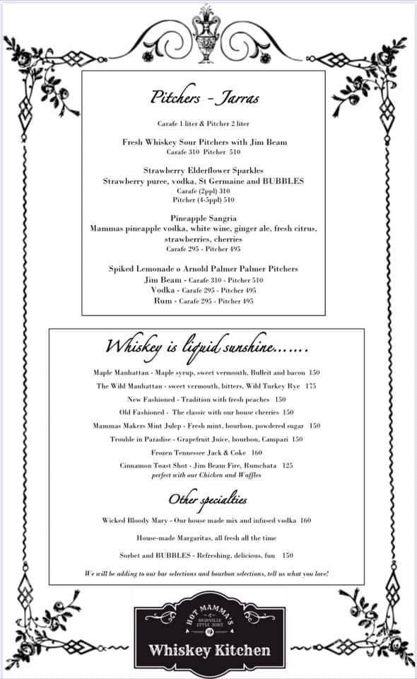 Menu at Whiskey Kitchen PV restaurant, Puerto Vallarta