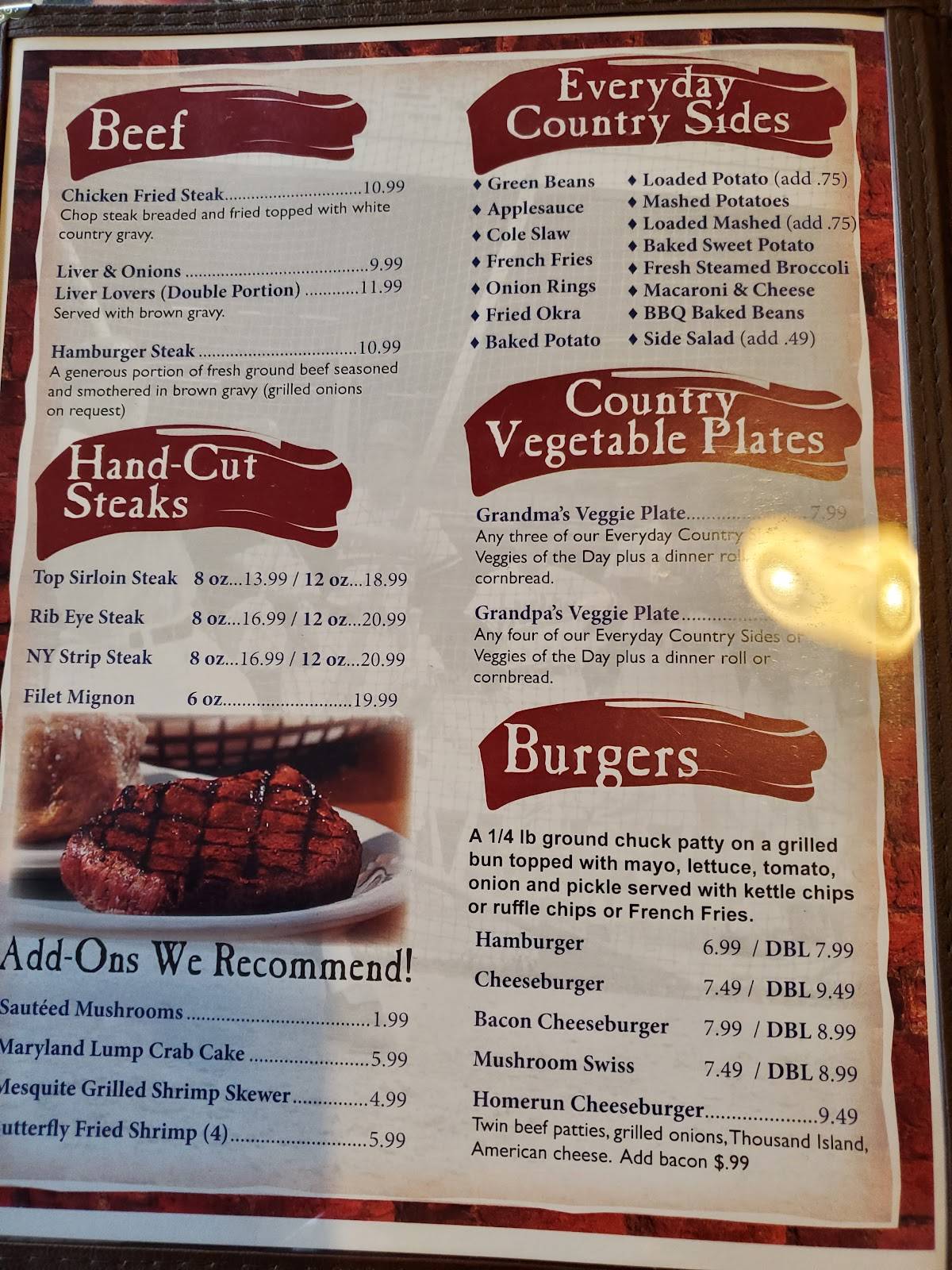 Menu at Home Plate Cafe & Bakery, Hot Springs Village