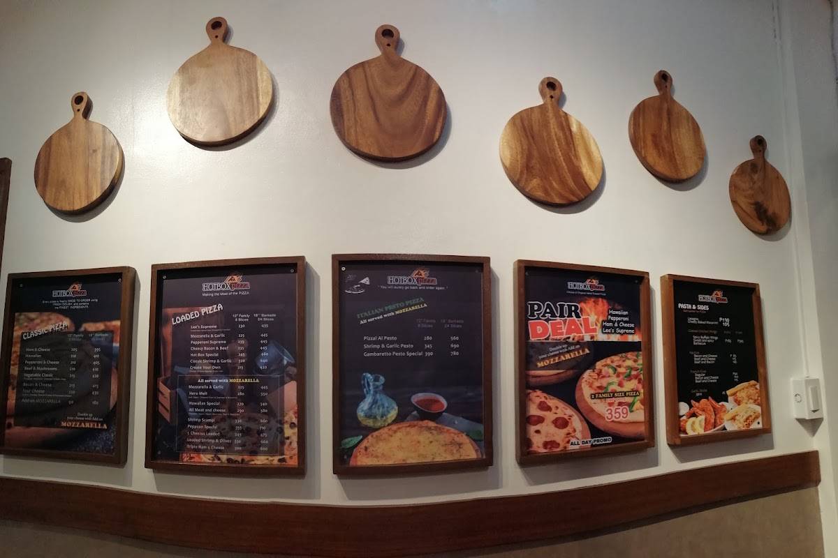 Carta del restaurante Hotbox pizza marikina, Mariquina