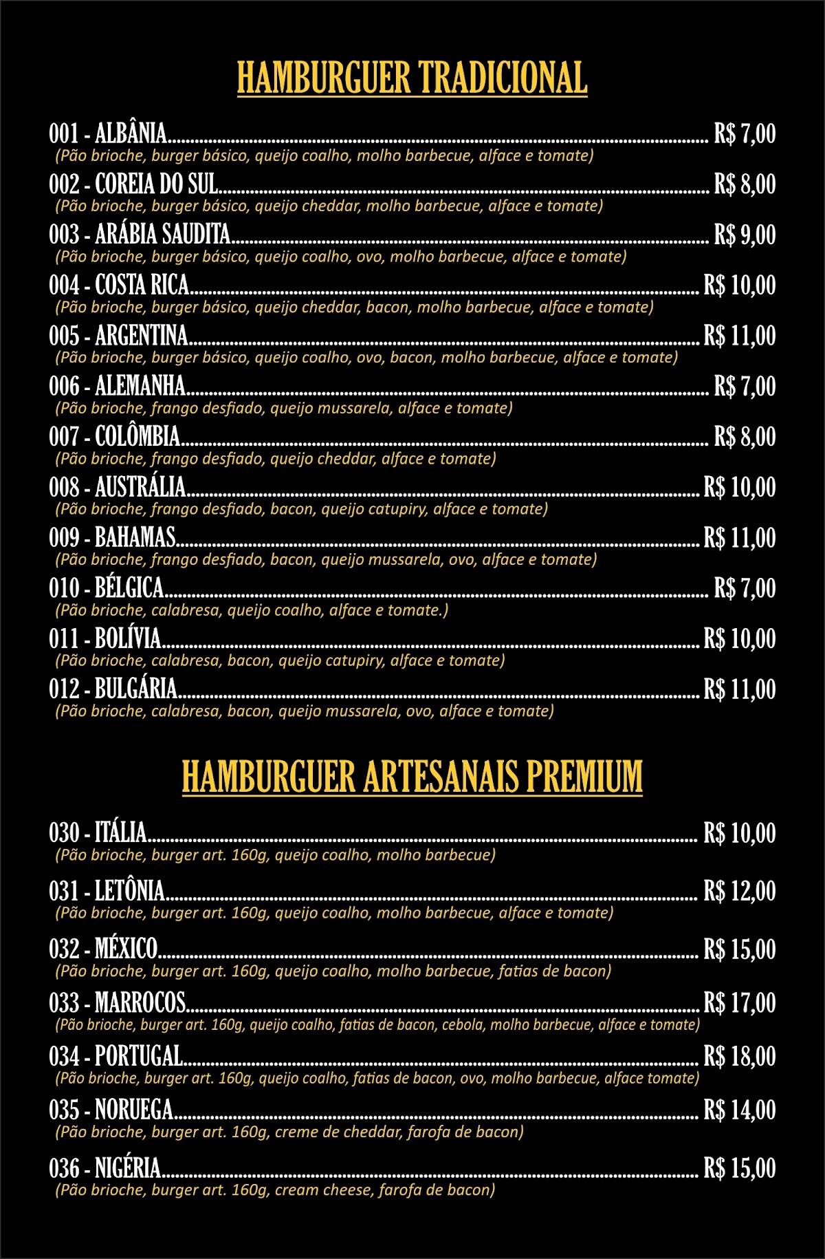 Menu em House 87 Burguer - Hambúrguer Artesanal, Pastéis e Massas ...