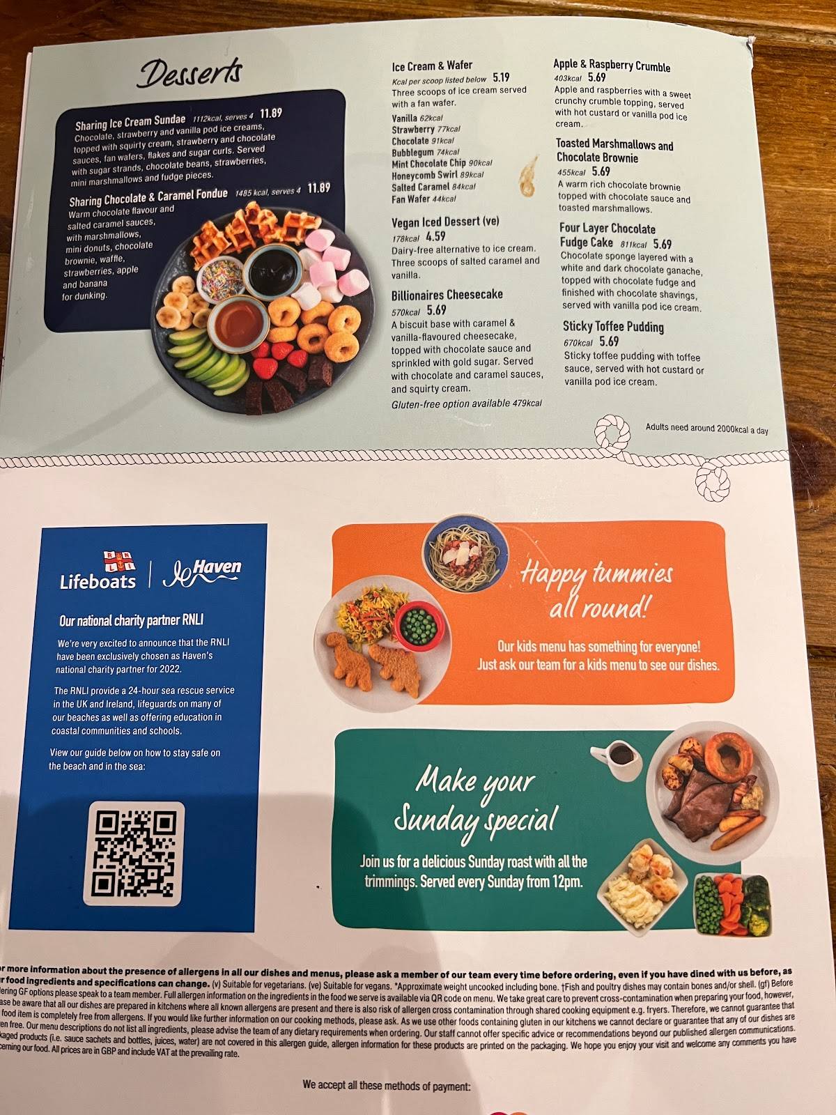 Menu at Huffkin of Hoo Restaurant, Southend-on-Sea
