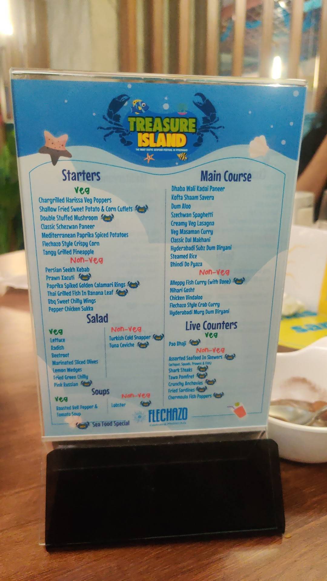 Menu at Flechazo, Hyderabad, Floor