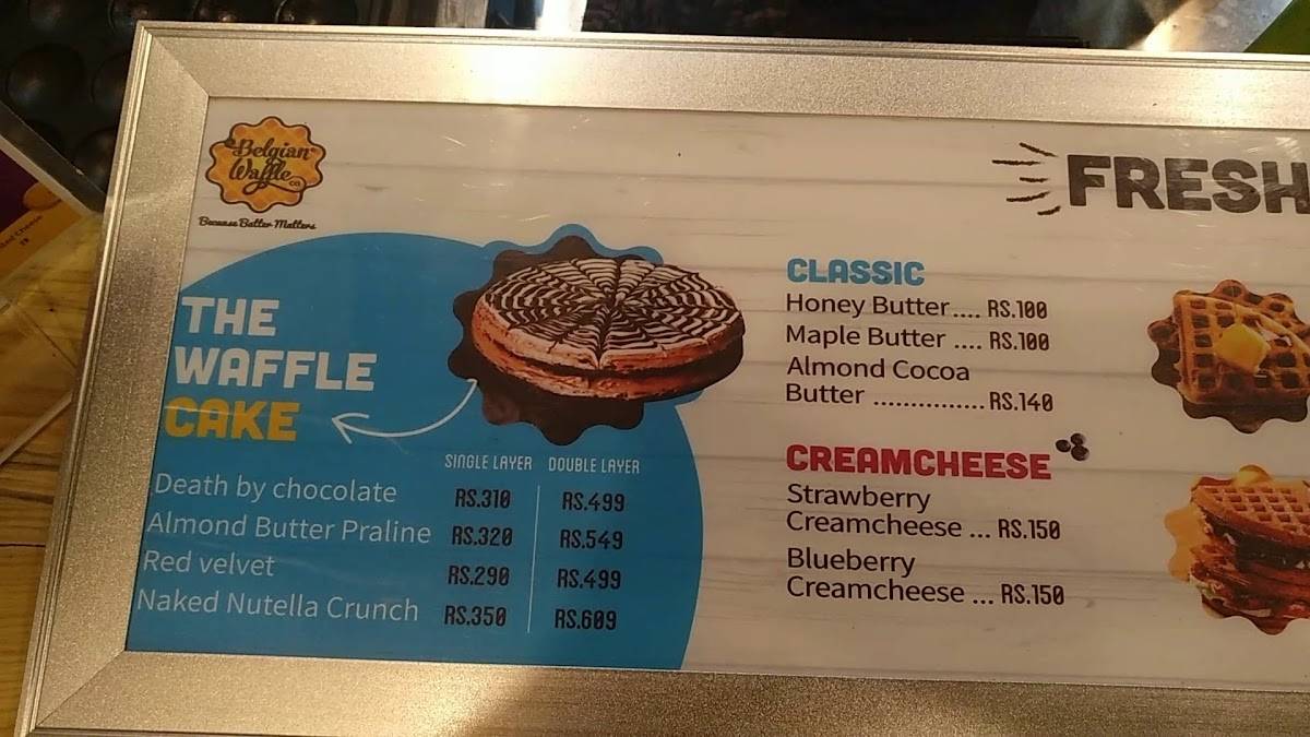 Menu at The Belgian Waffle Co, Hyderabad, Next Galleria Mall