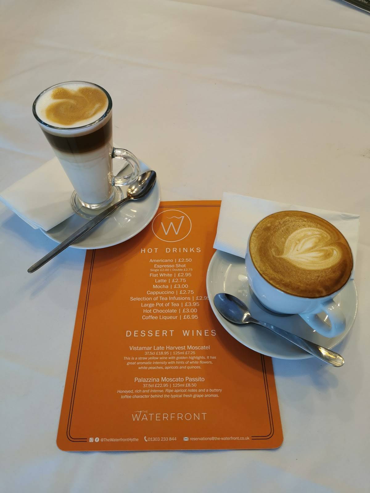 Menu at The Waterfront Hythe restaurant, Hythe