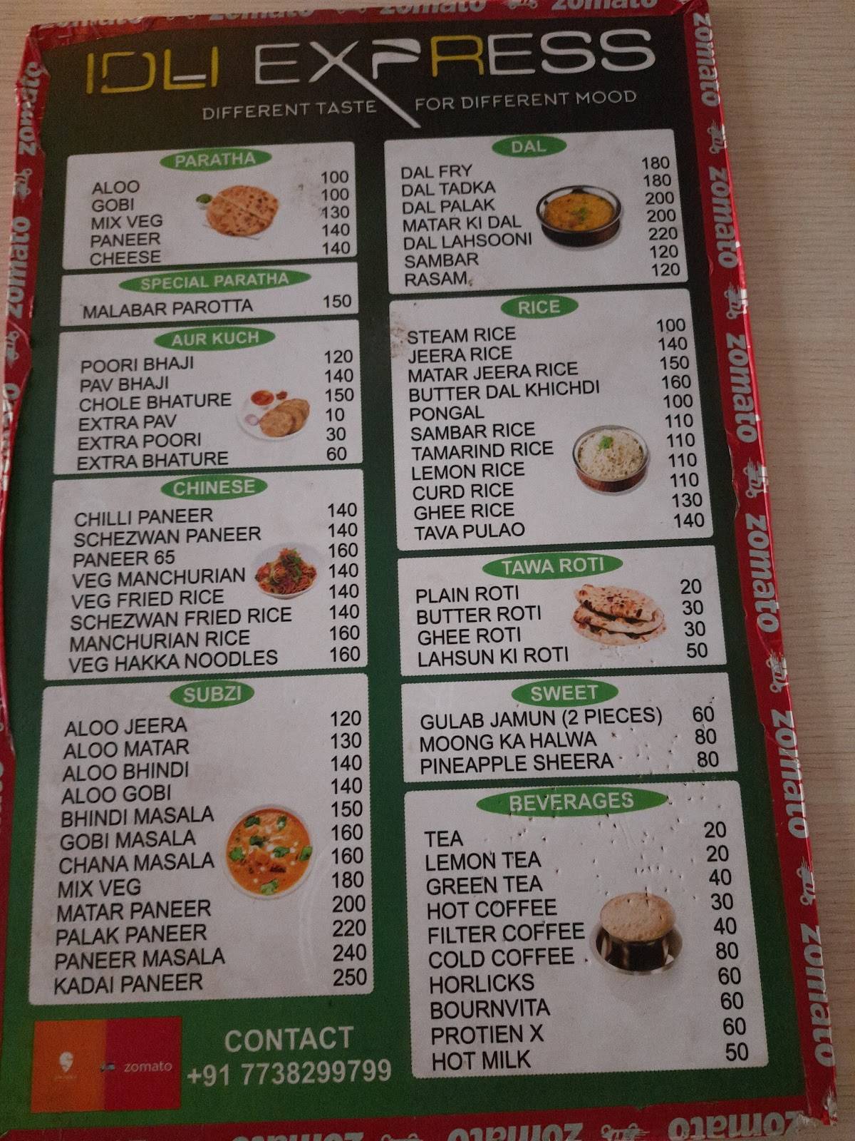 Menu at IDLI EXPRESS, Pune, Shop No 5
