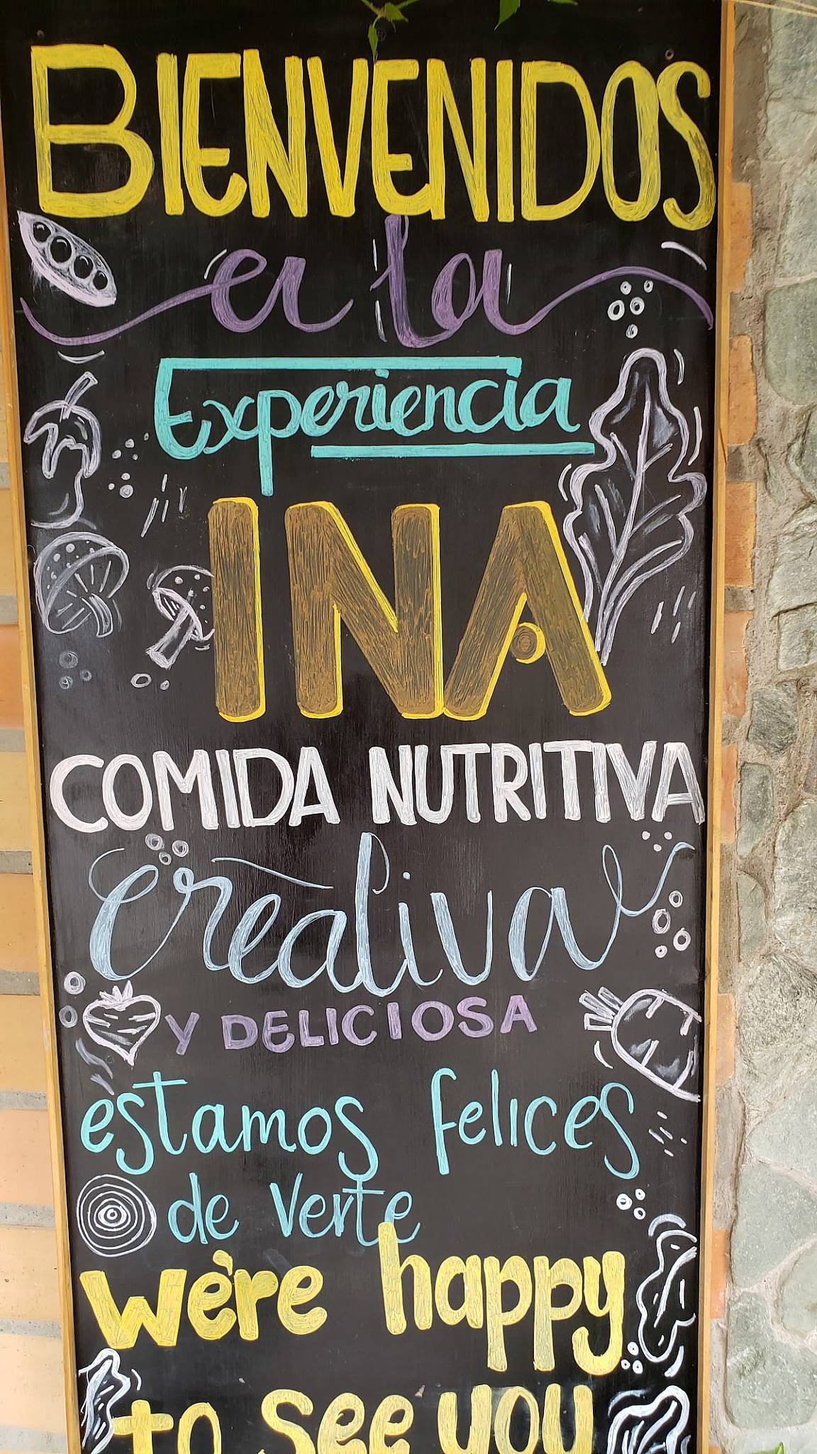 Menu at INA Restaurante, Medellín