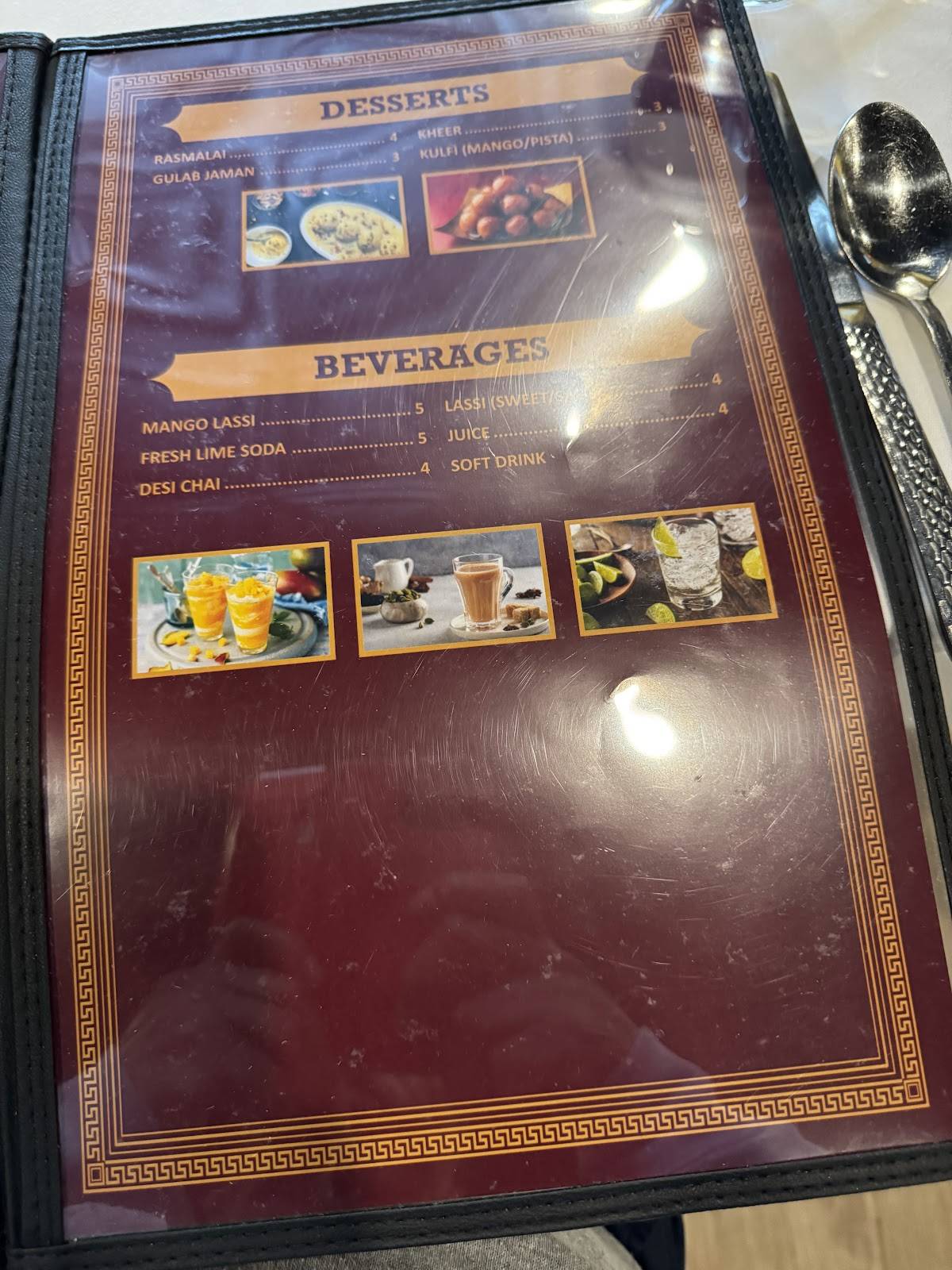 Menu at Indian Aroma restaurant, Salisbury
