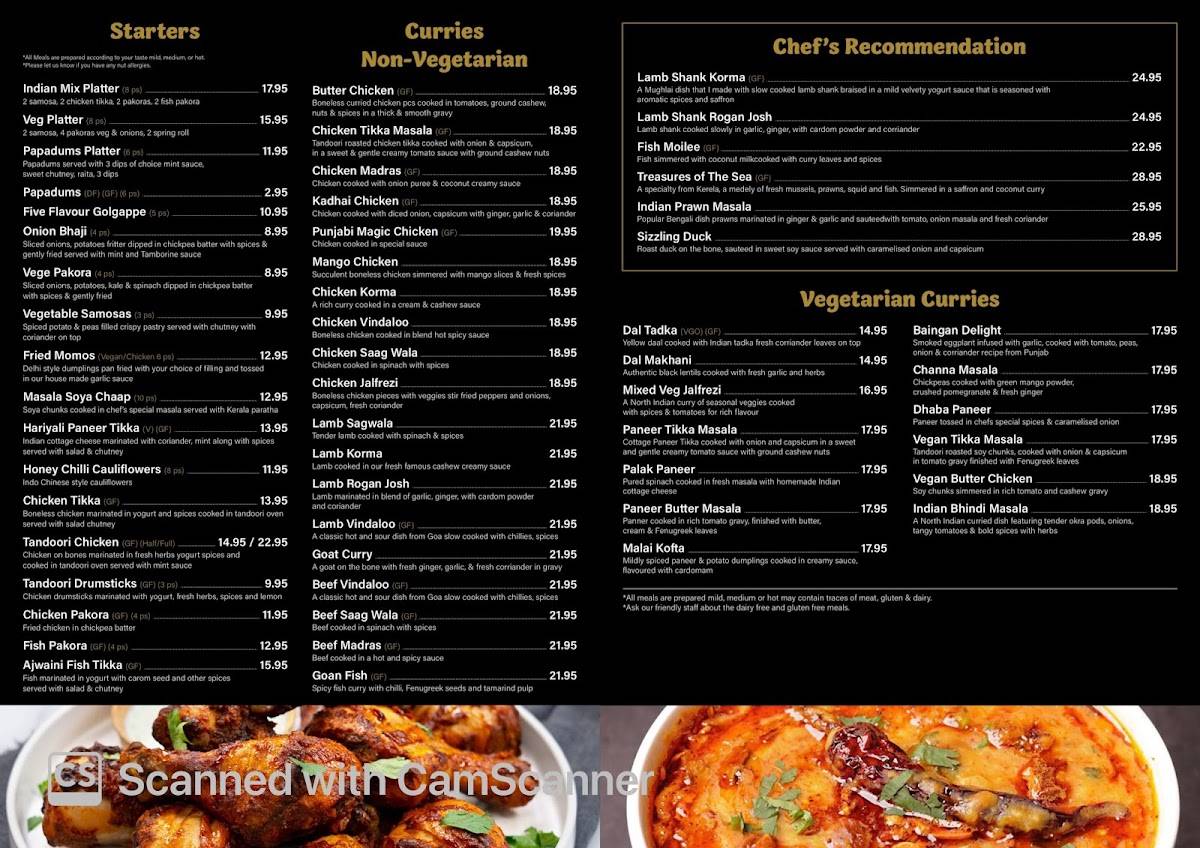 Menu at Indian Food Depot restaurant, Solomontown