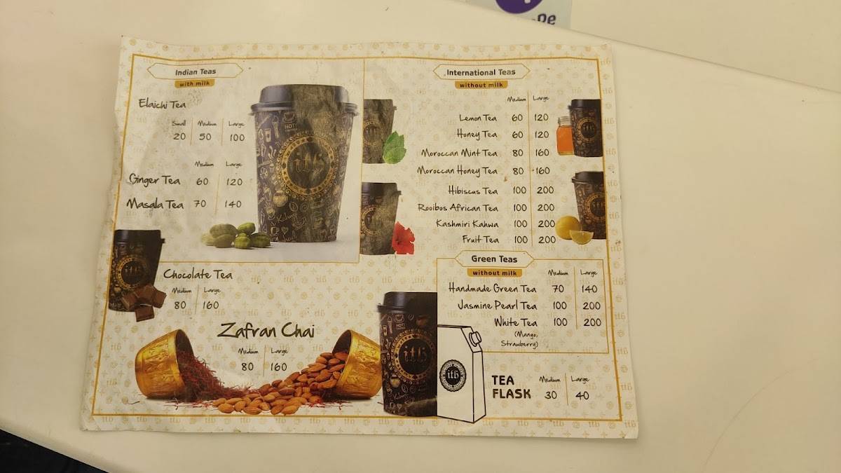 Menu at Indian Tea House, Bhopal, 6CCQ+9JX