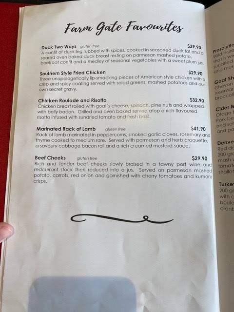 Menu at The Saucy Chef Restaurant & Bar, Invercargill