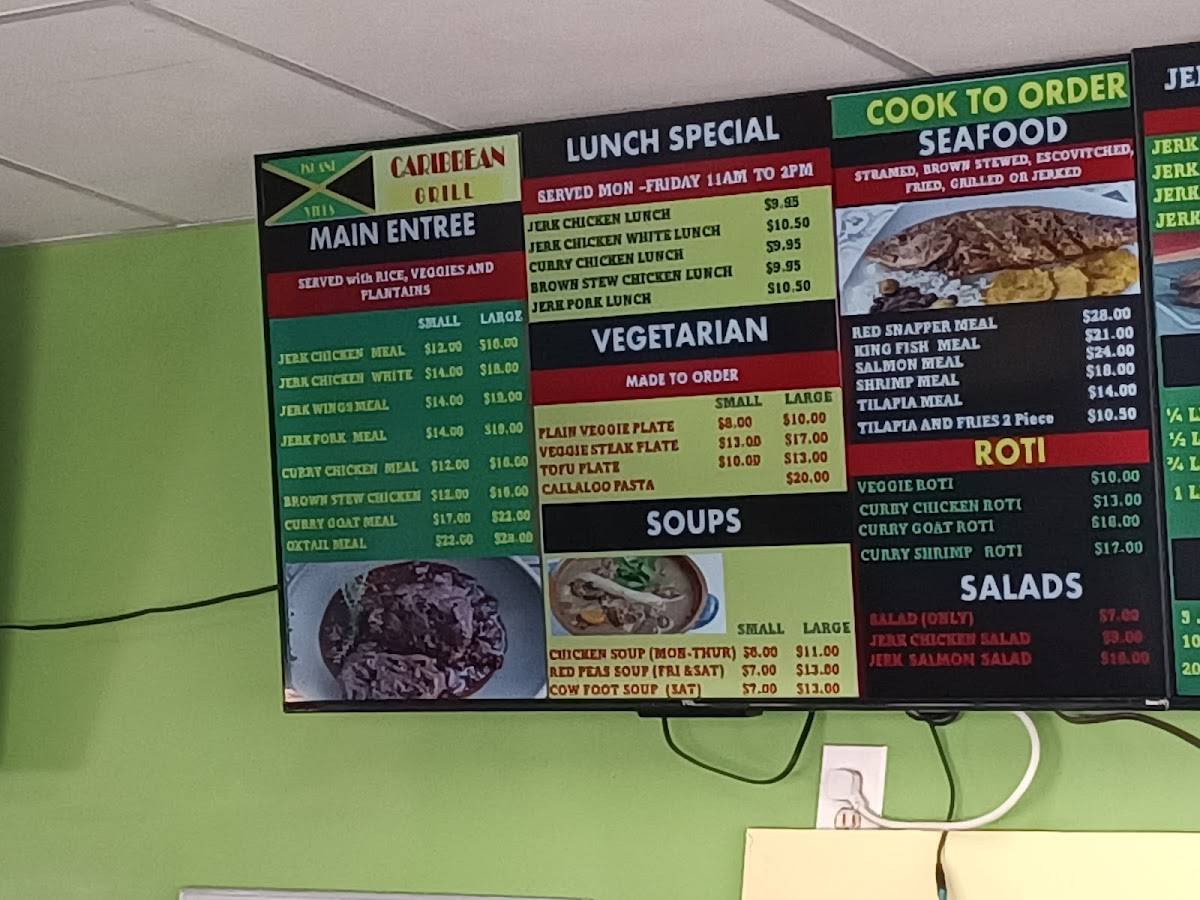 Menu at Island Vibes Caribbean Grill restaurant, Atlanta