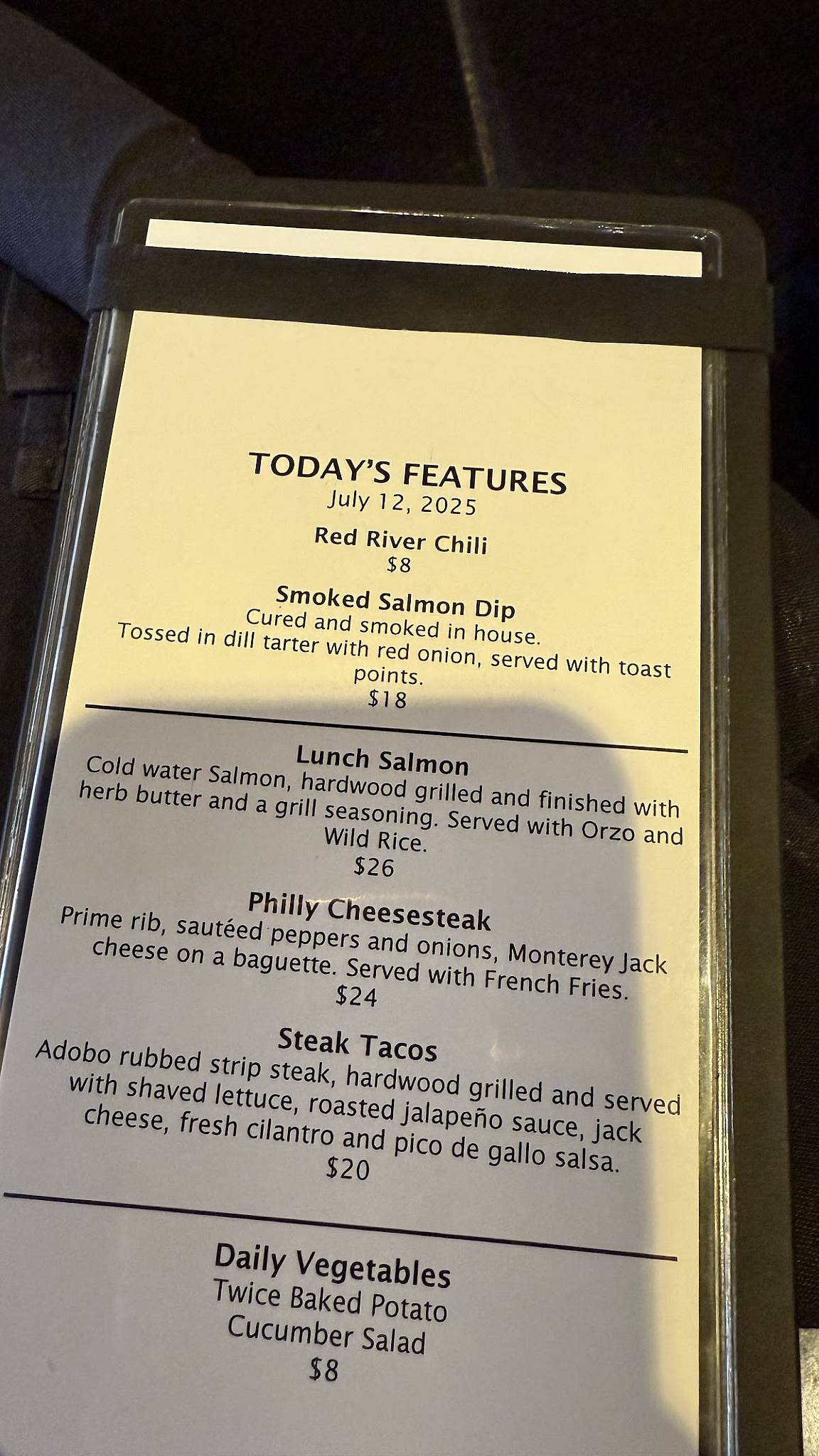 Menu at J. Alexander's Restaurant, Peachtree Corners, Peachtree Pkwy