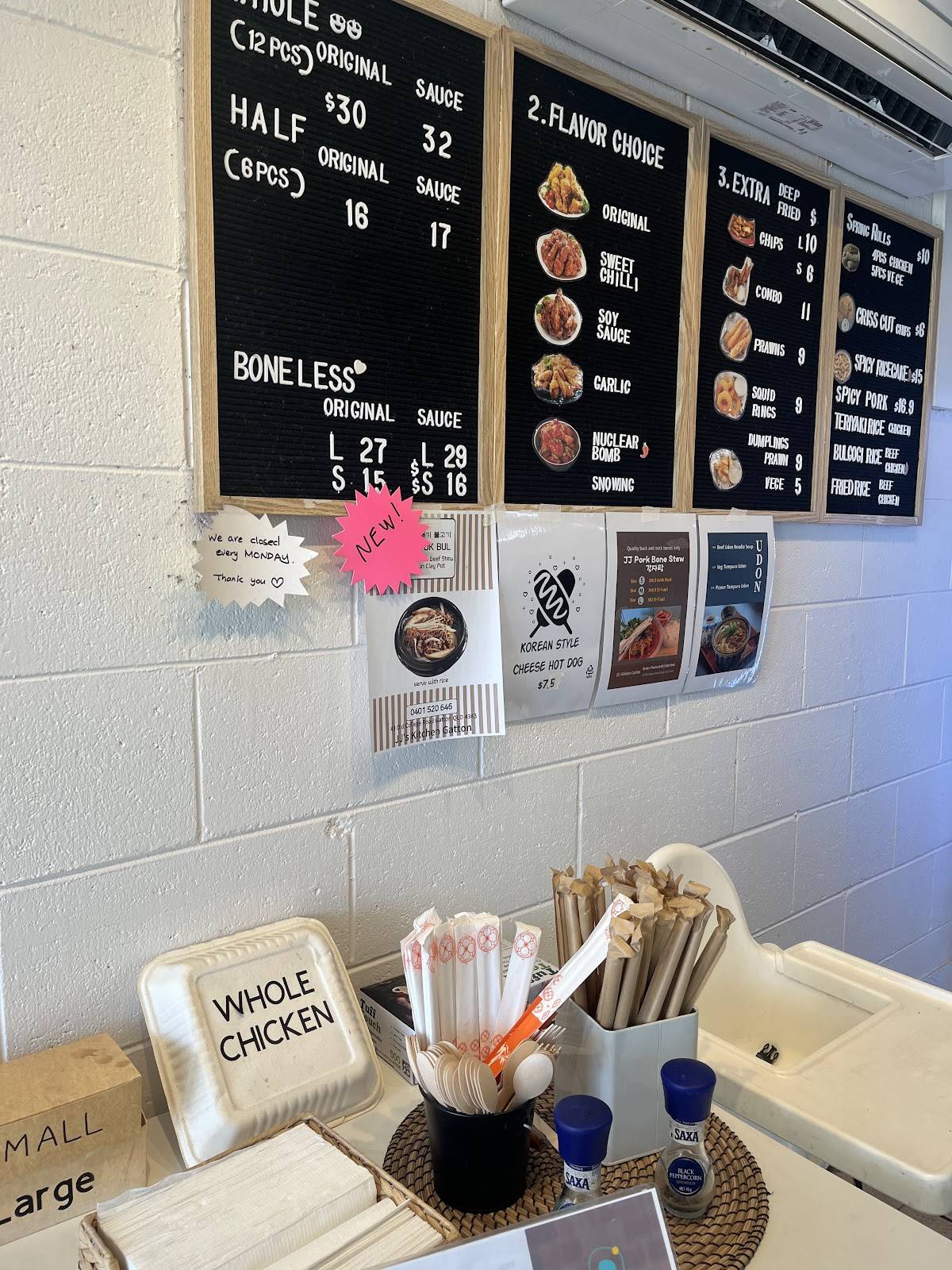 Menu at JJ's kitchen- Chicken & Bubble Tea restaurant, Gatton