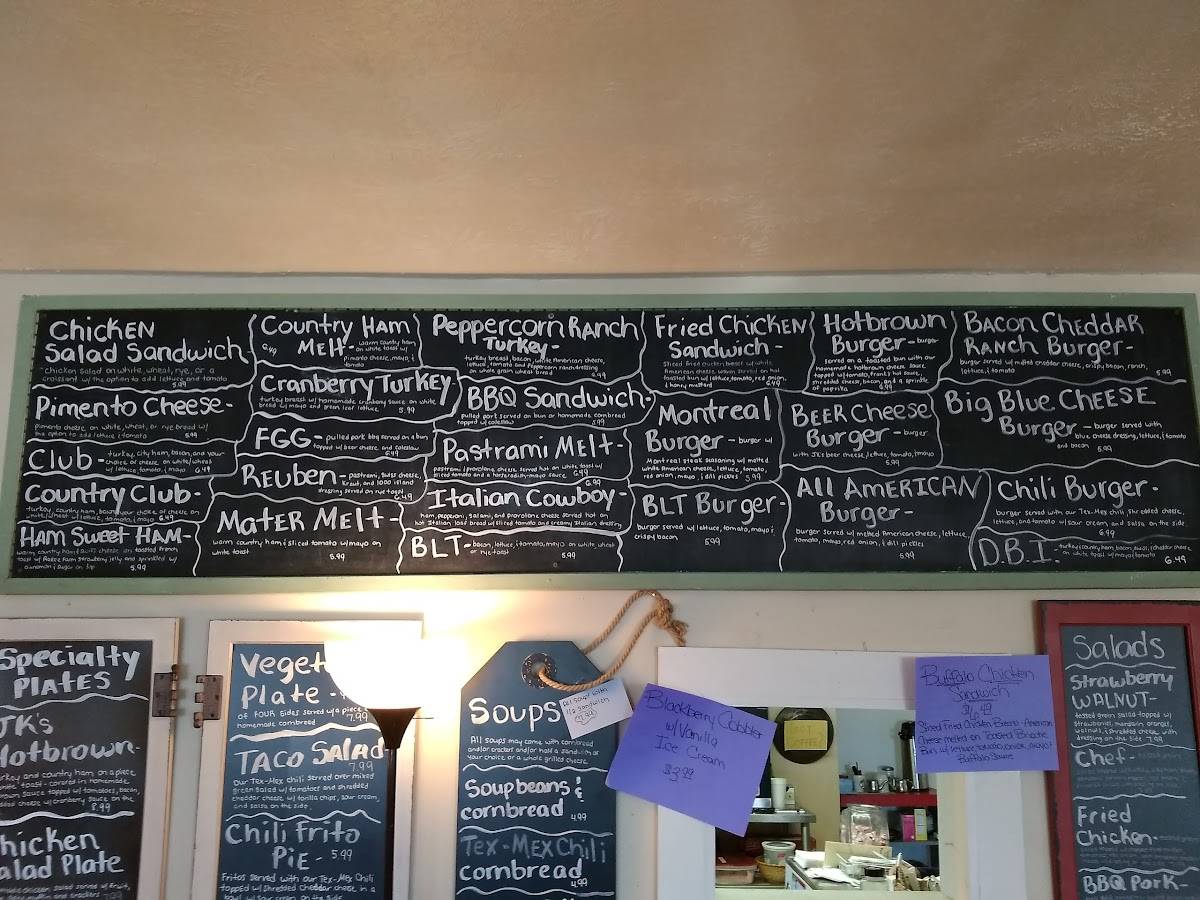 Menu at JK's at Forest Grove restaurant, Winchester