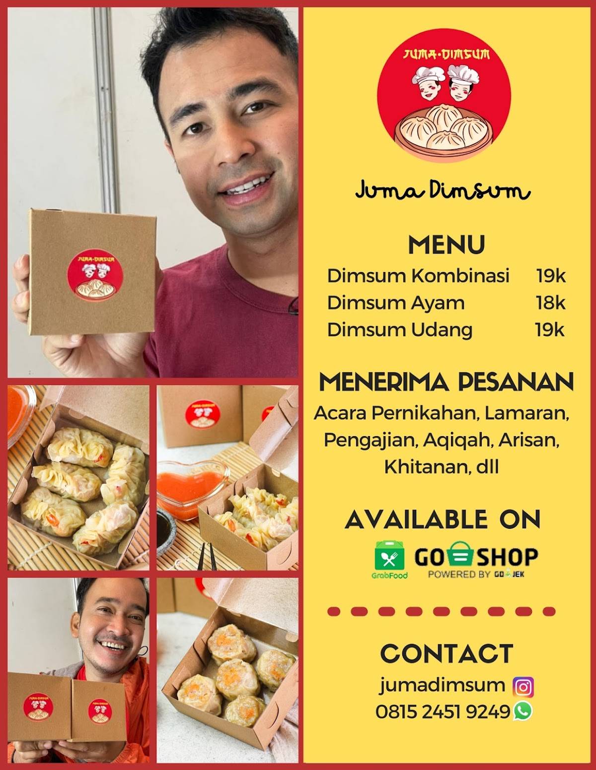 Menu at JUMA Dimsum restaurant, Bekasi Regency