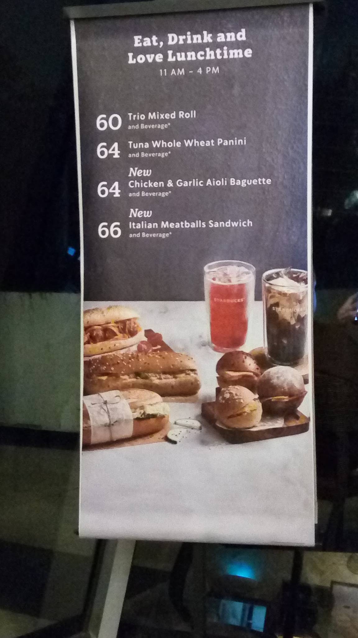 Menu At Starbucks South Jakarta Jalan Tanjung Barat Lama No 7