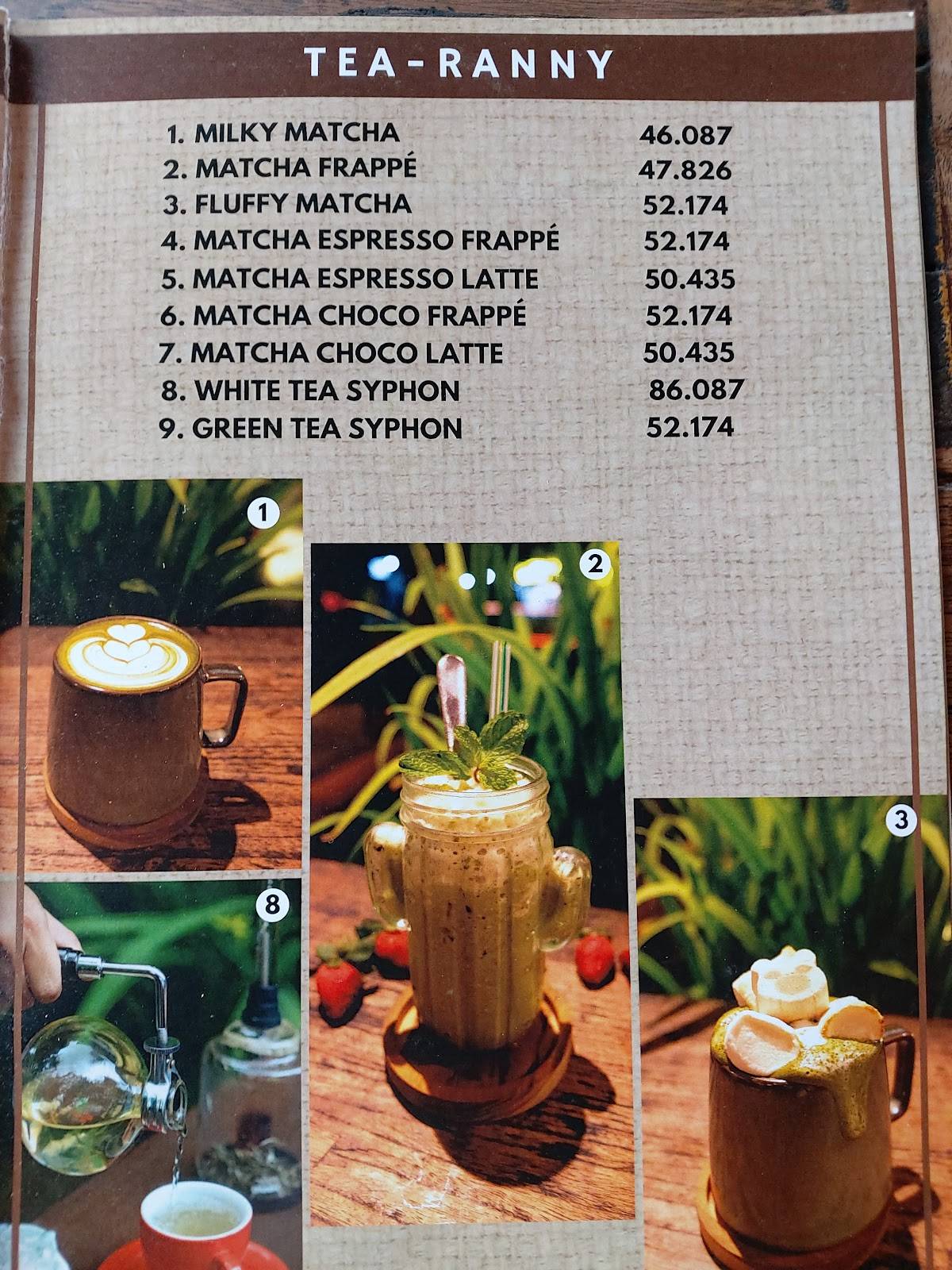Menu at Java Dancer Coffee Roaster, South Jakarta