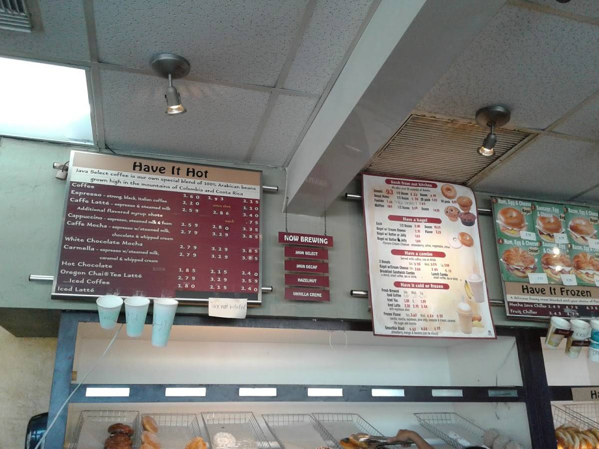 Menu at Java Junction Donut & Coffee cafe, Holly Hill, Ridgewood Ave