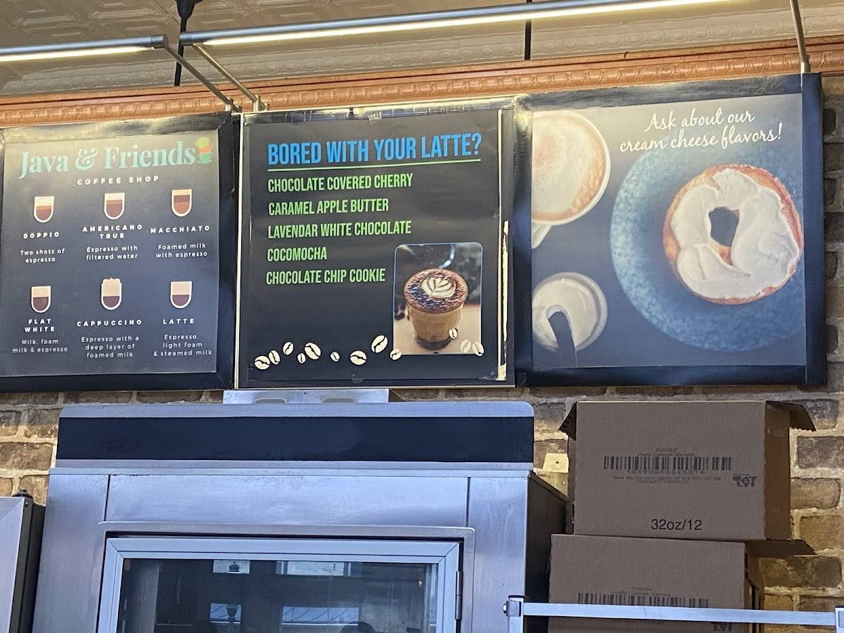 Menu at Java & Friends cafe, East Greenville