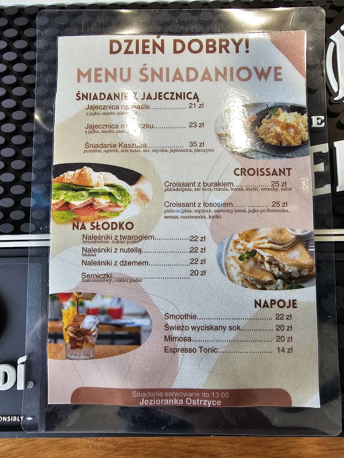 Menu at Jezioranka Restauracja i Apartamenty restaurant, Ostrzyce