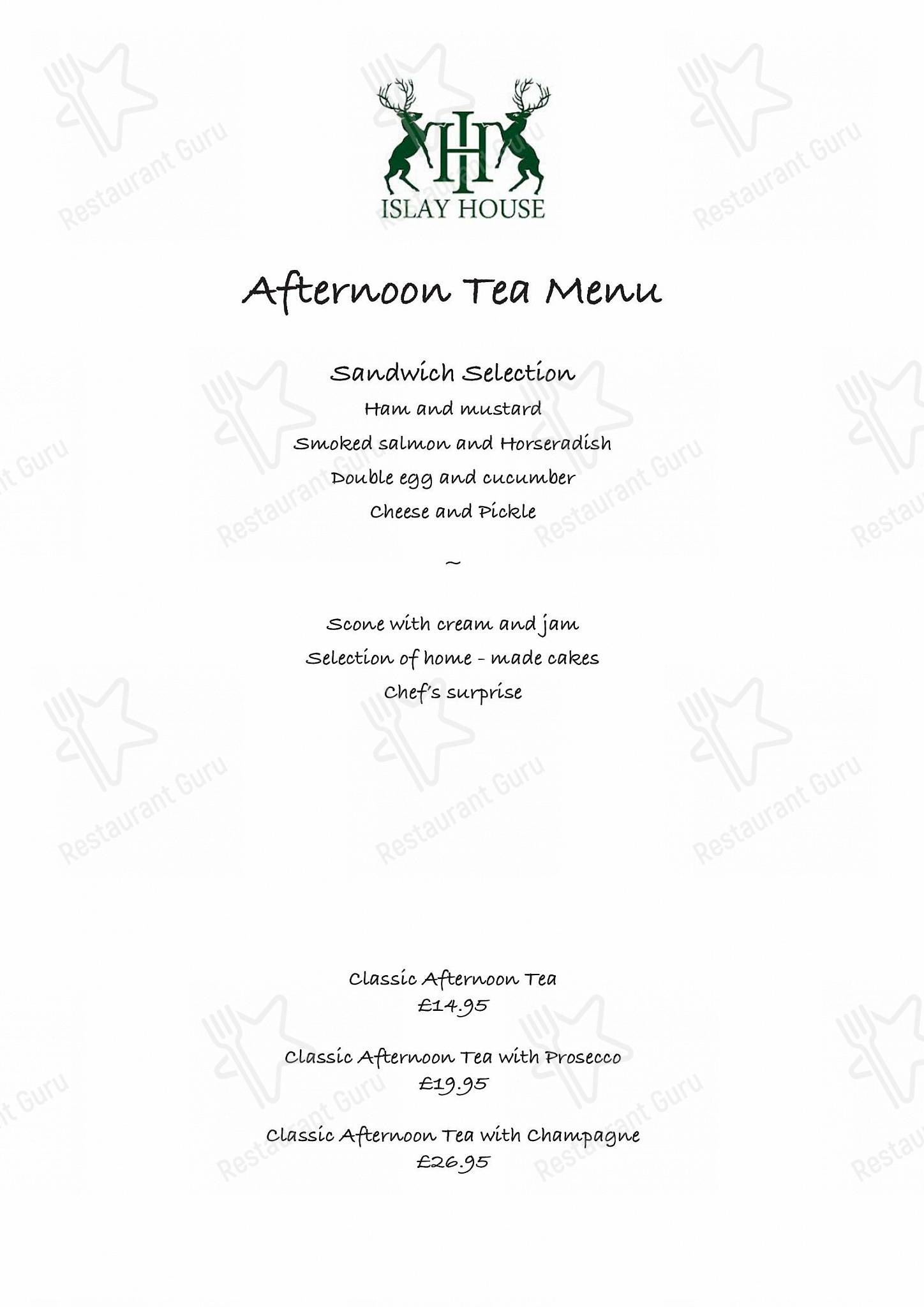 Menu at Jib Door restaurant, Bowmore
