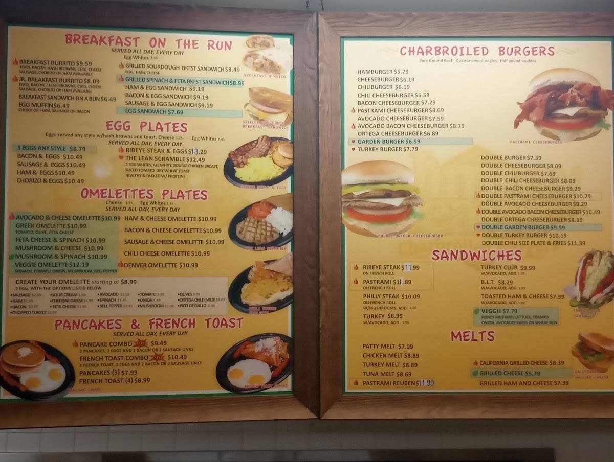 Menu at Jimmy Dean's restaurant, Santa Clarita, The Old Rd