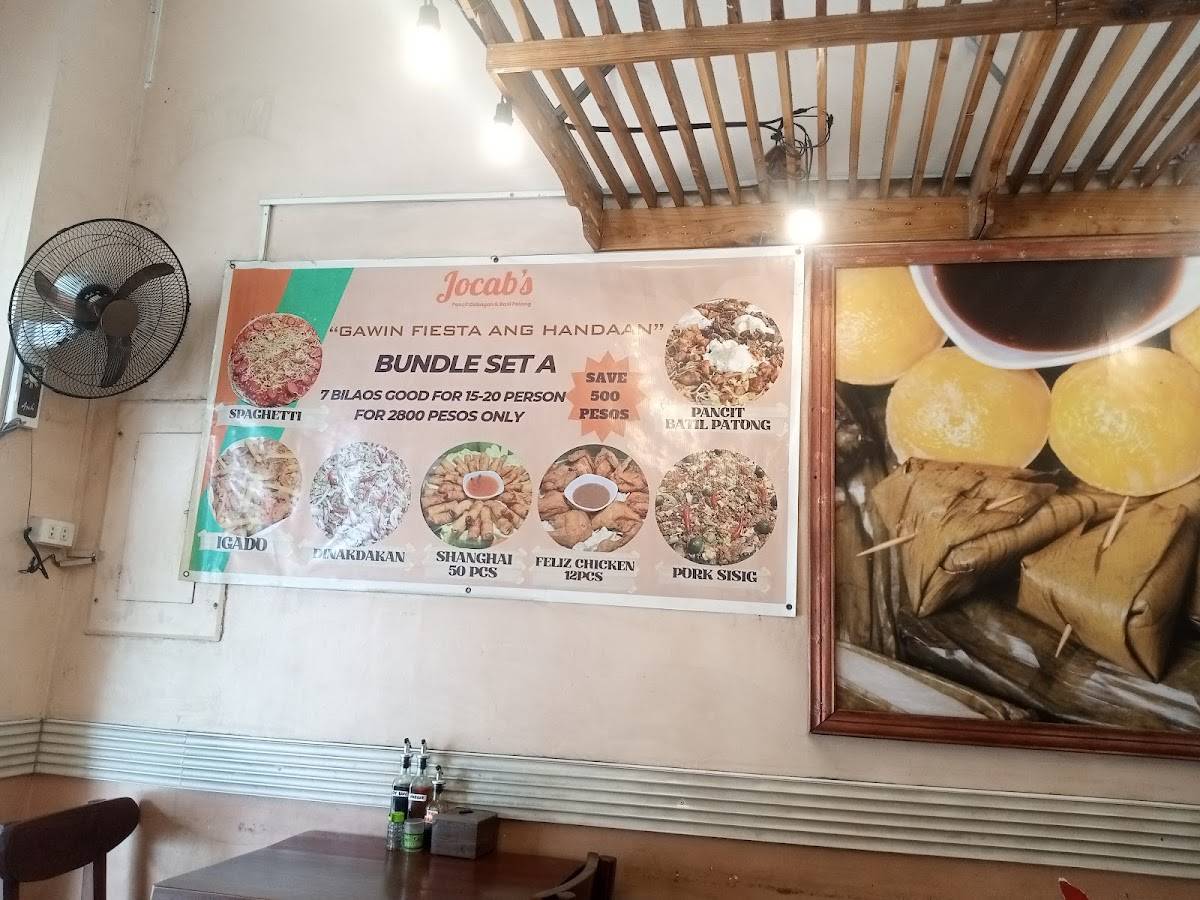 Menu at Jocab's Pancit Batil Patong at Pancit Cabagan Cagayan Valley's ...