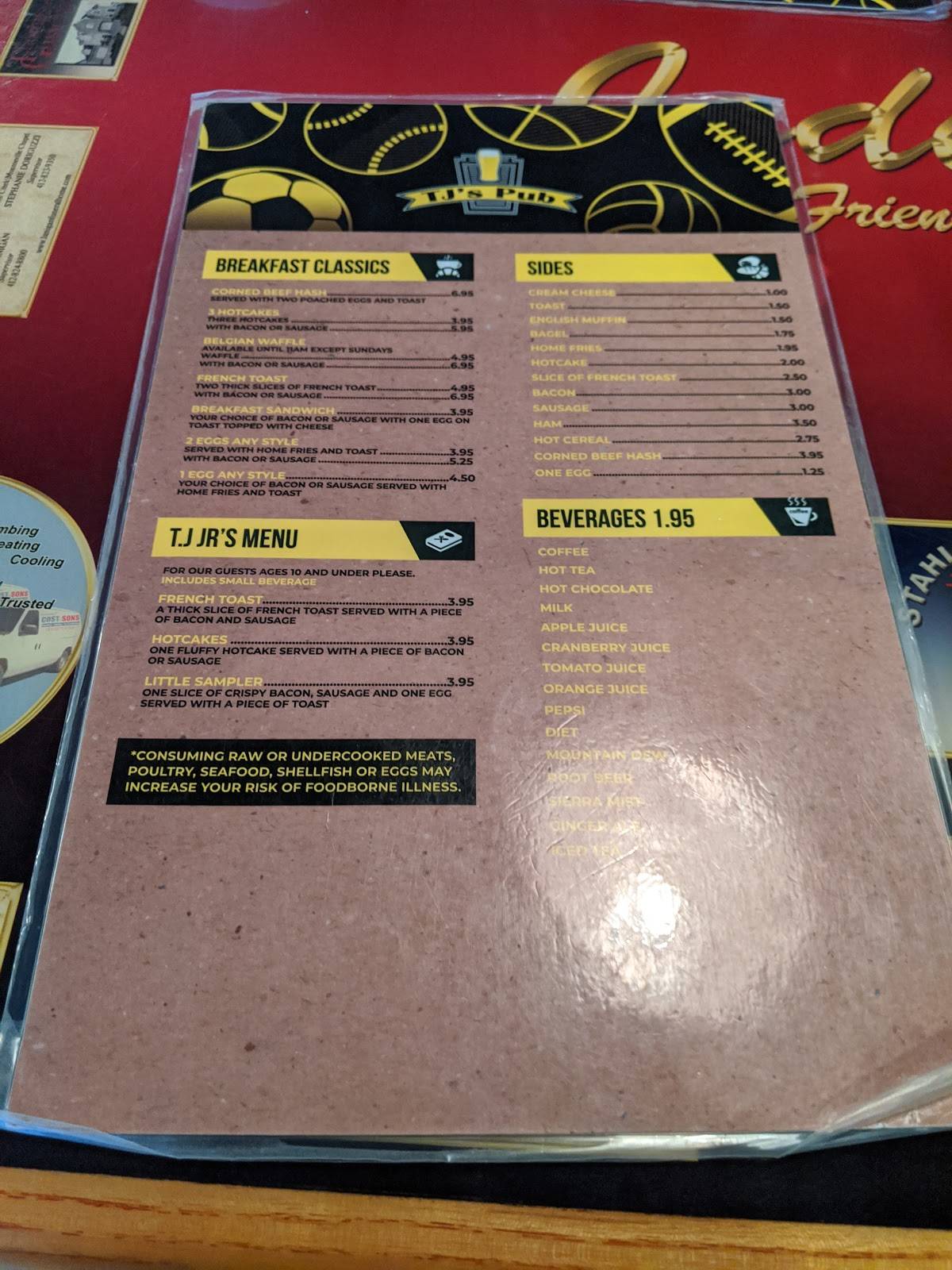 Menu at Jodi B's Restaurant, Pittsburgh, Ardmore Blvd