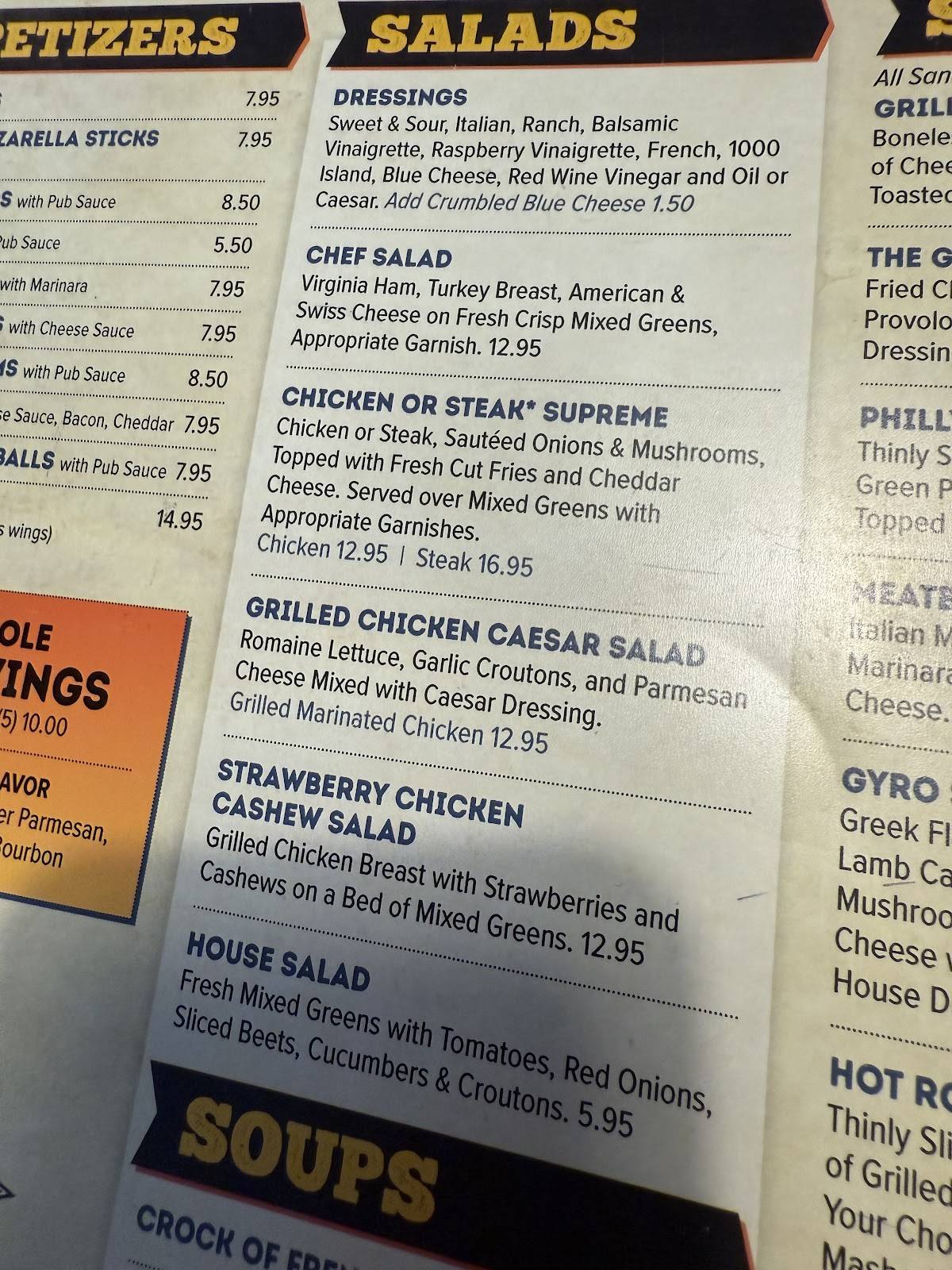 Menu at Jodi B's Restaurant, Pittsburgh, Ardmore Blvd