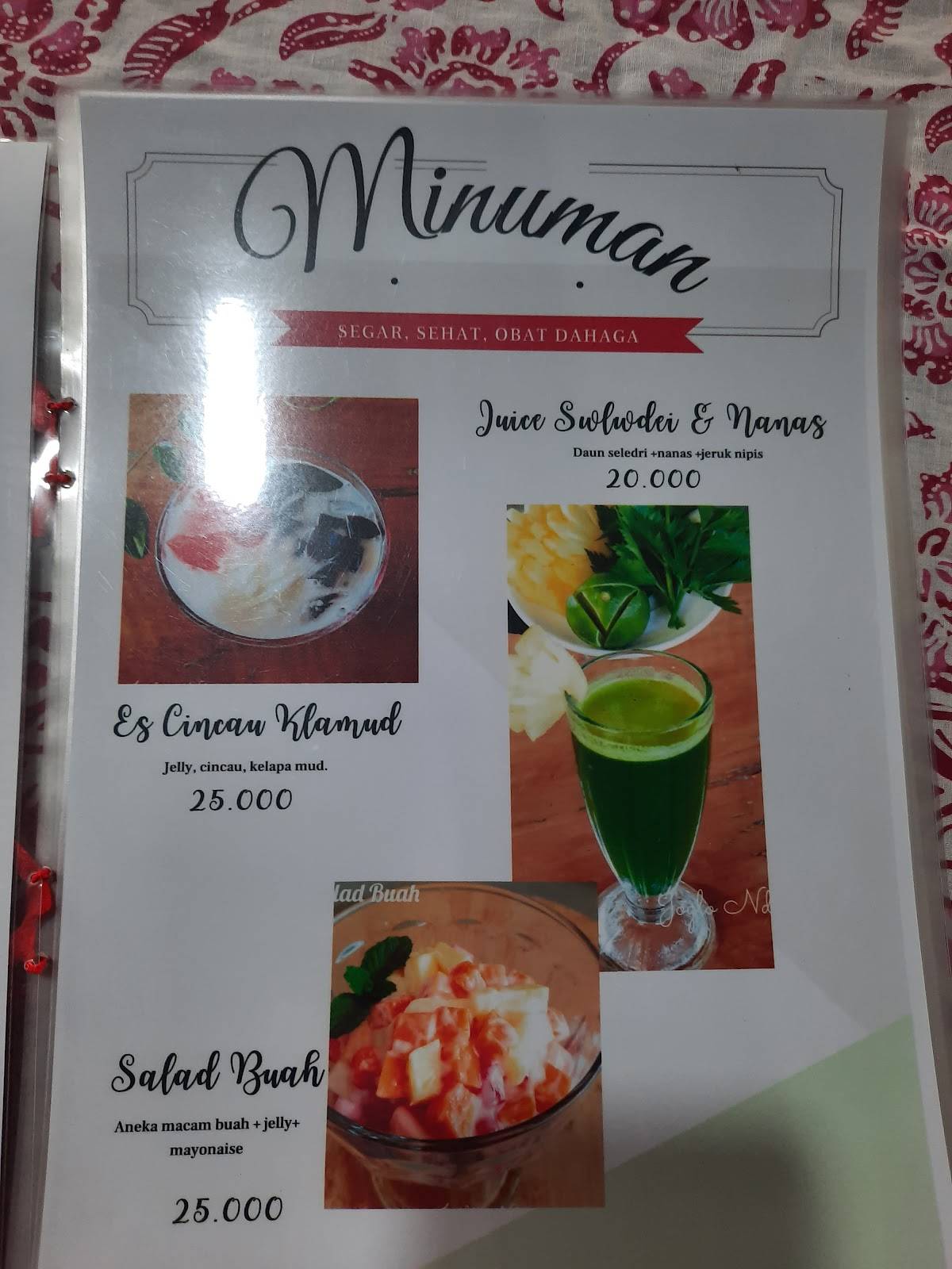 Menu at Joglo Ndeso Restaurant & Hydroponics Garden, Muntilan