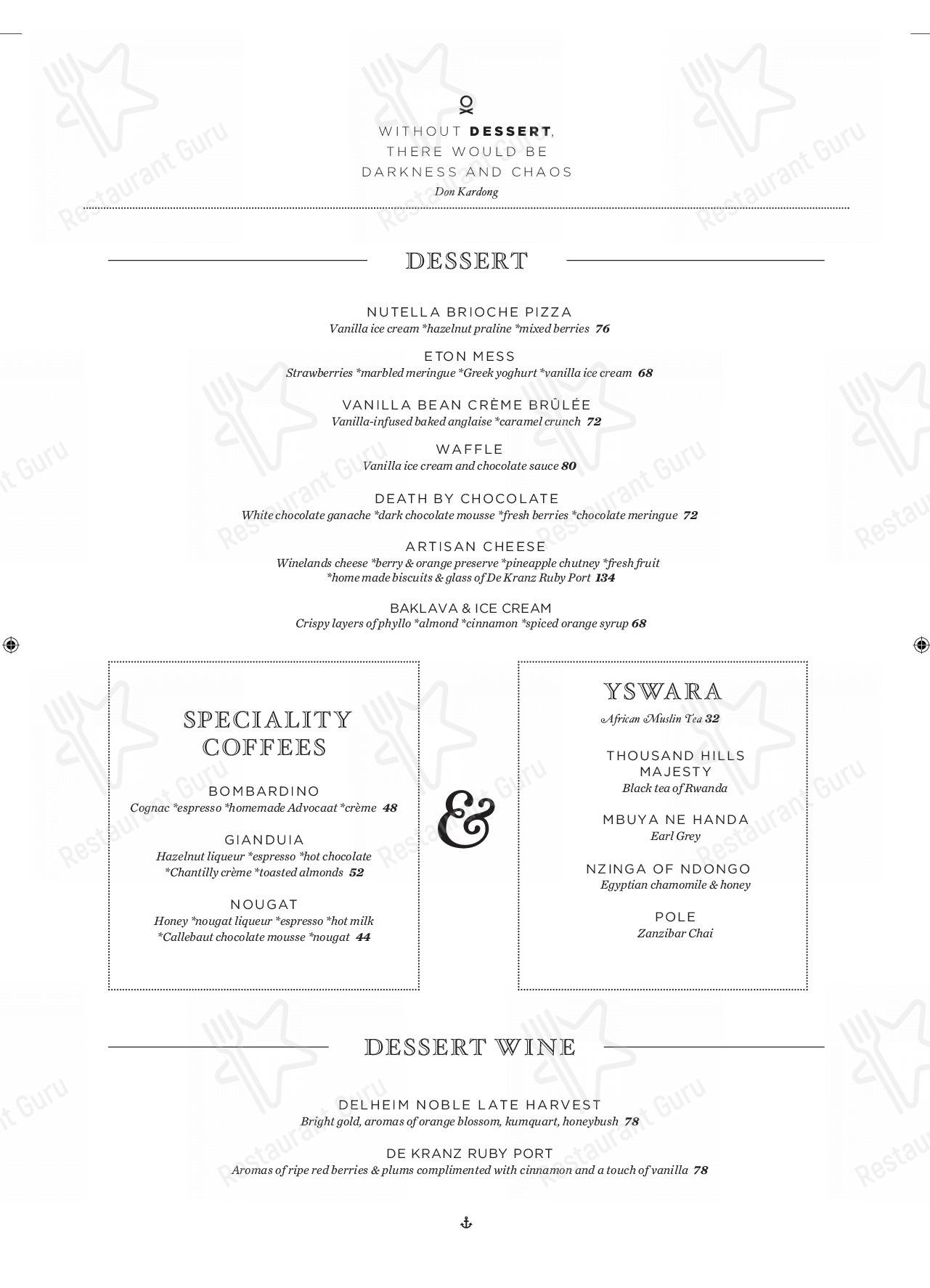 Menu at Life Grand Cafe Mall of the South, Johannesburg South