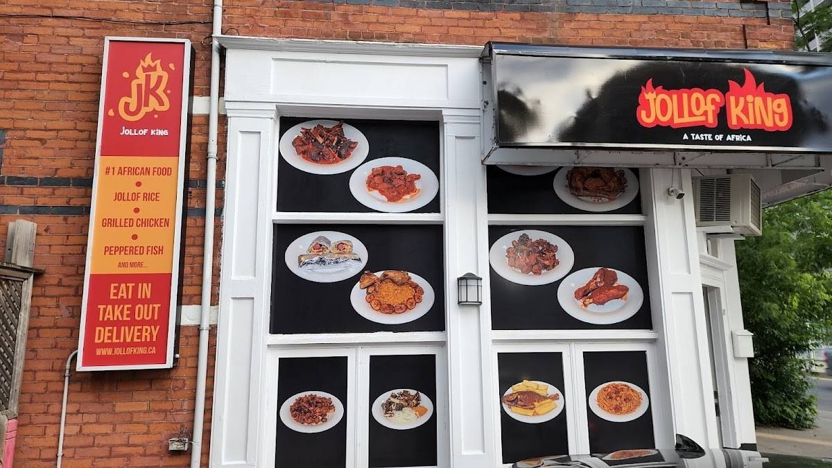 Menu at Jollof King restaurant, Toronto