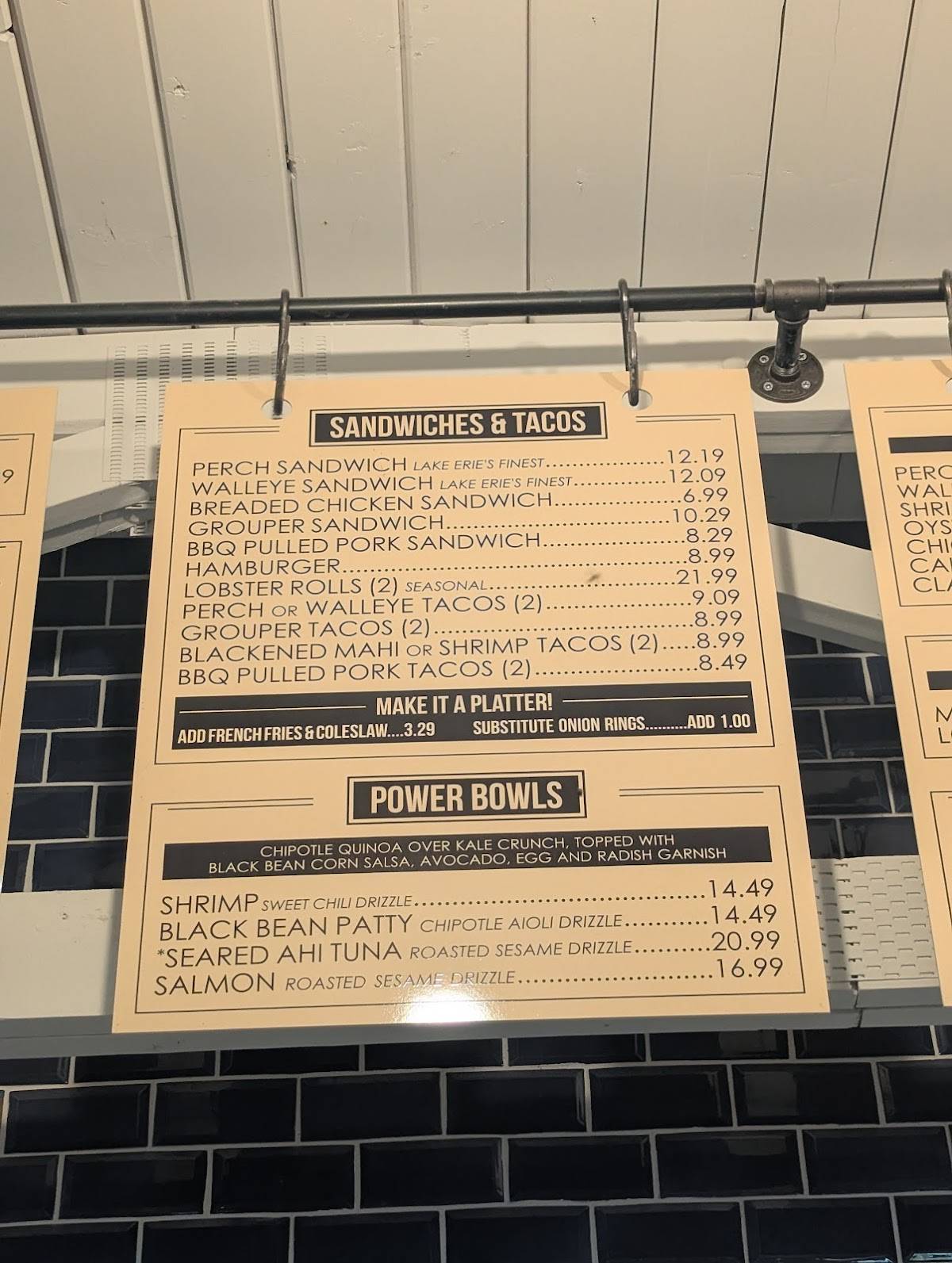 Menu at Jolly Rogers Seafood House restaurant, Port Clinton