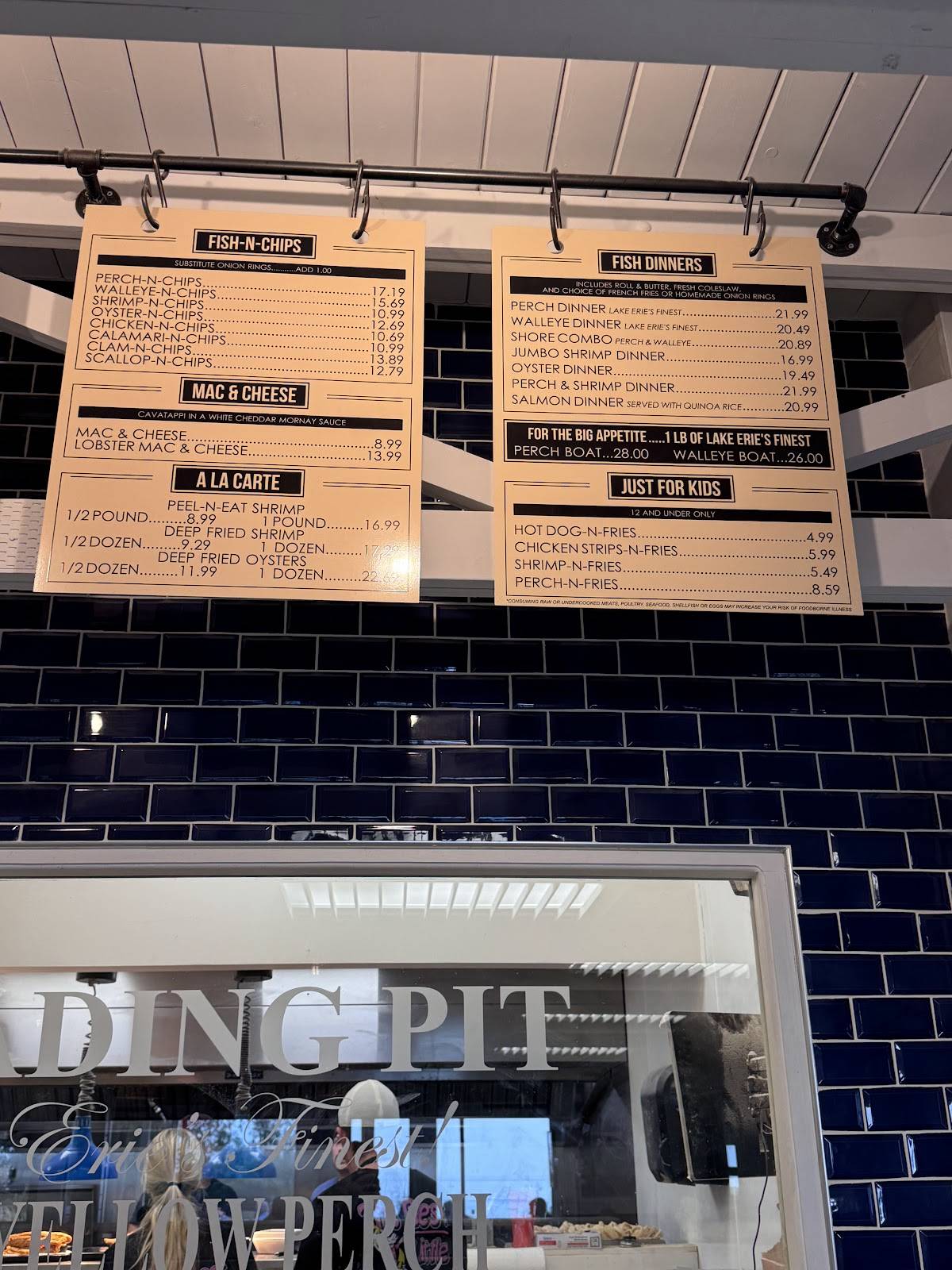 Menu at Jolly Rogers Seafood House restaurant, Port Clinton